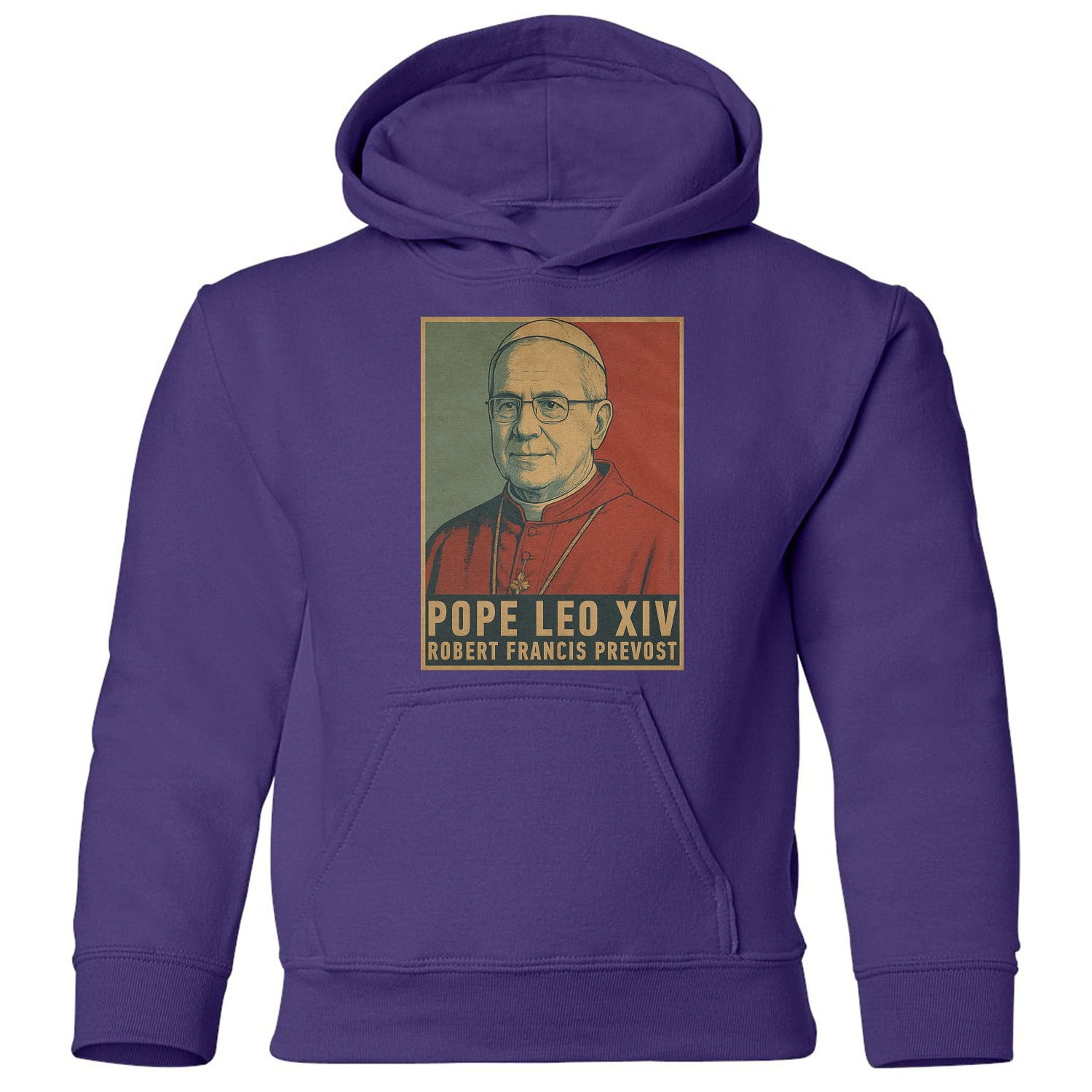 Pope Leo XIV Cardinal Robert Prevost New Pope Youth Hooded Sweatshirt ...