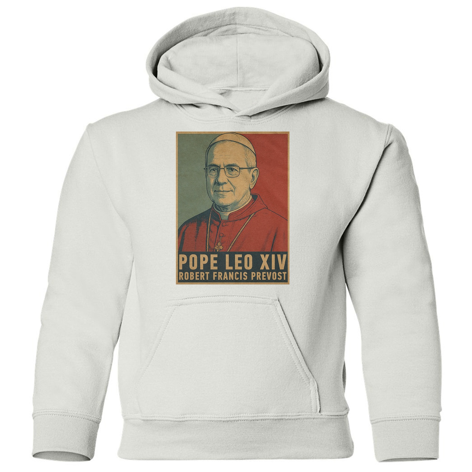 Pope Leo XIV Cardinal Robert Prevost New Pope Youth Hooded Sweatshirt ...
