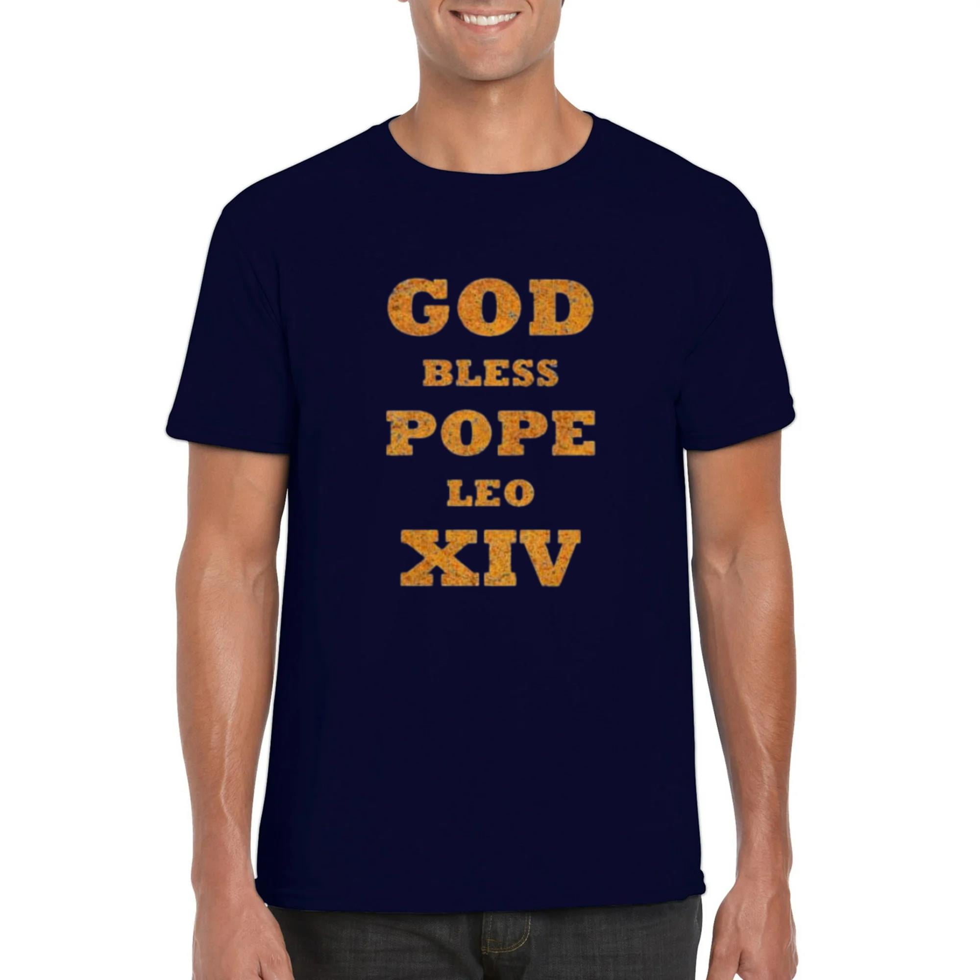 Pope Leo XIV Catholic Tribute Humor Religious Statement Graphic T-Shirt ...