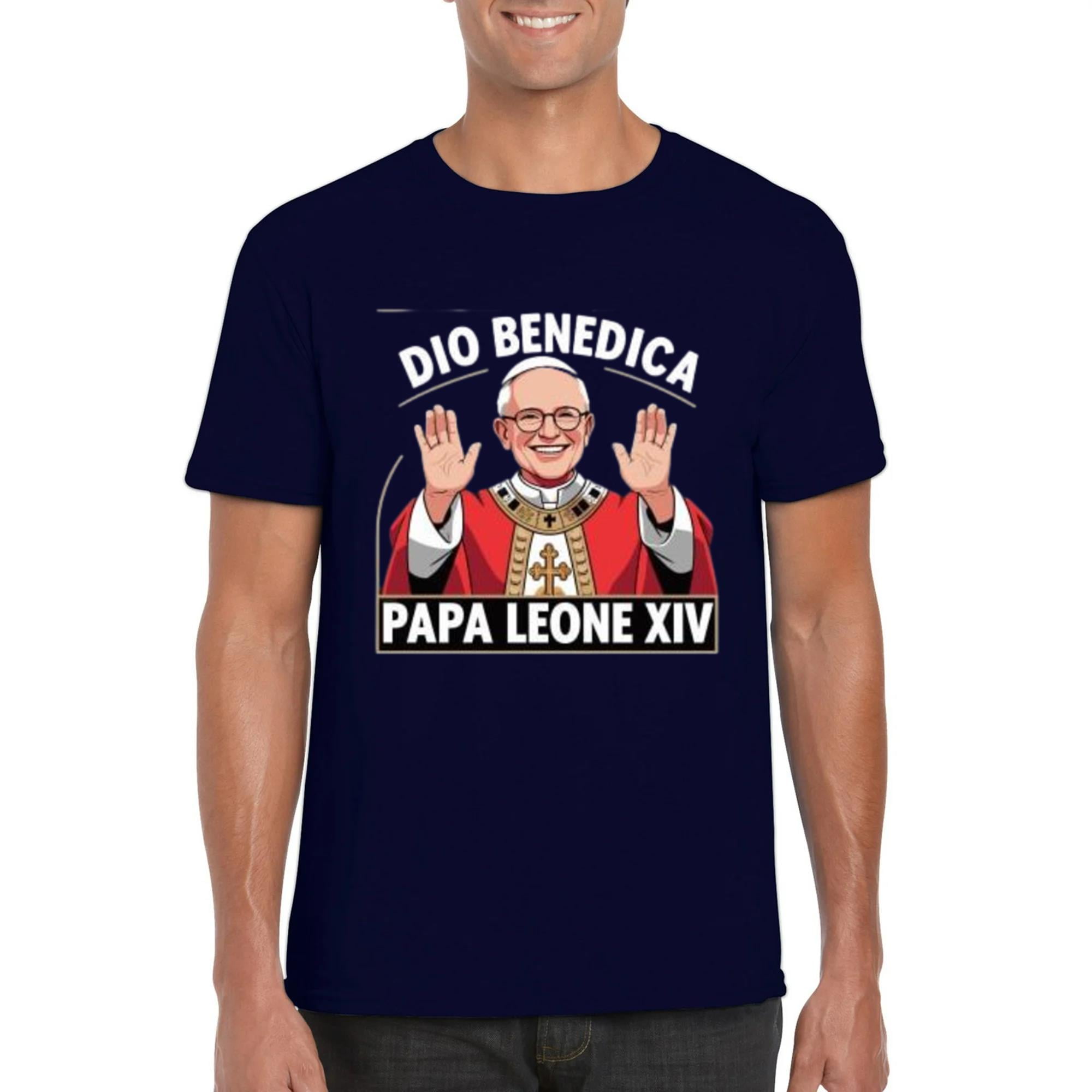 Pope Leo XIV Faith-Based Humor Religious Parody Statement Graphic T ...