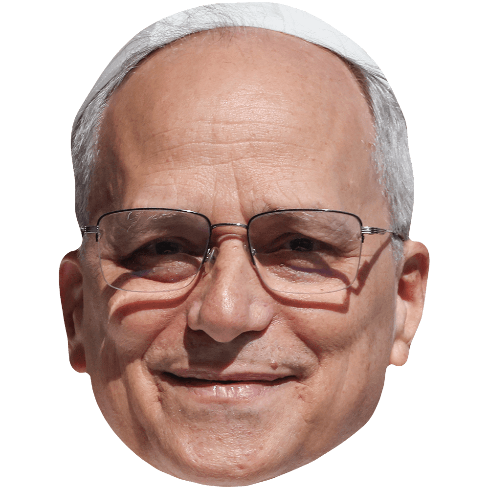 Pope Leo XIV (Glasses) Celebrity Mask, Flat Card Face, Fancy Dress Mask ...