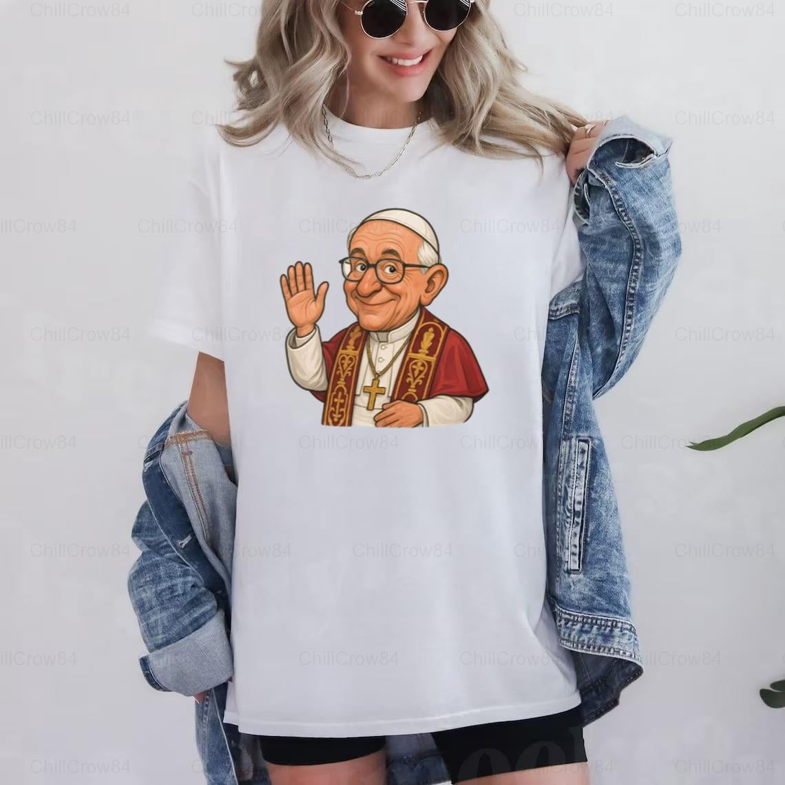 Pope Leo XIV Habemus Papam Funny Caricature T-Shirt, for men & women ...