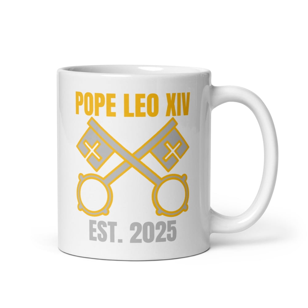 Pope Leo XIV Mug Est. 2025 Vatican Keys Design, First American Pope ...