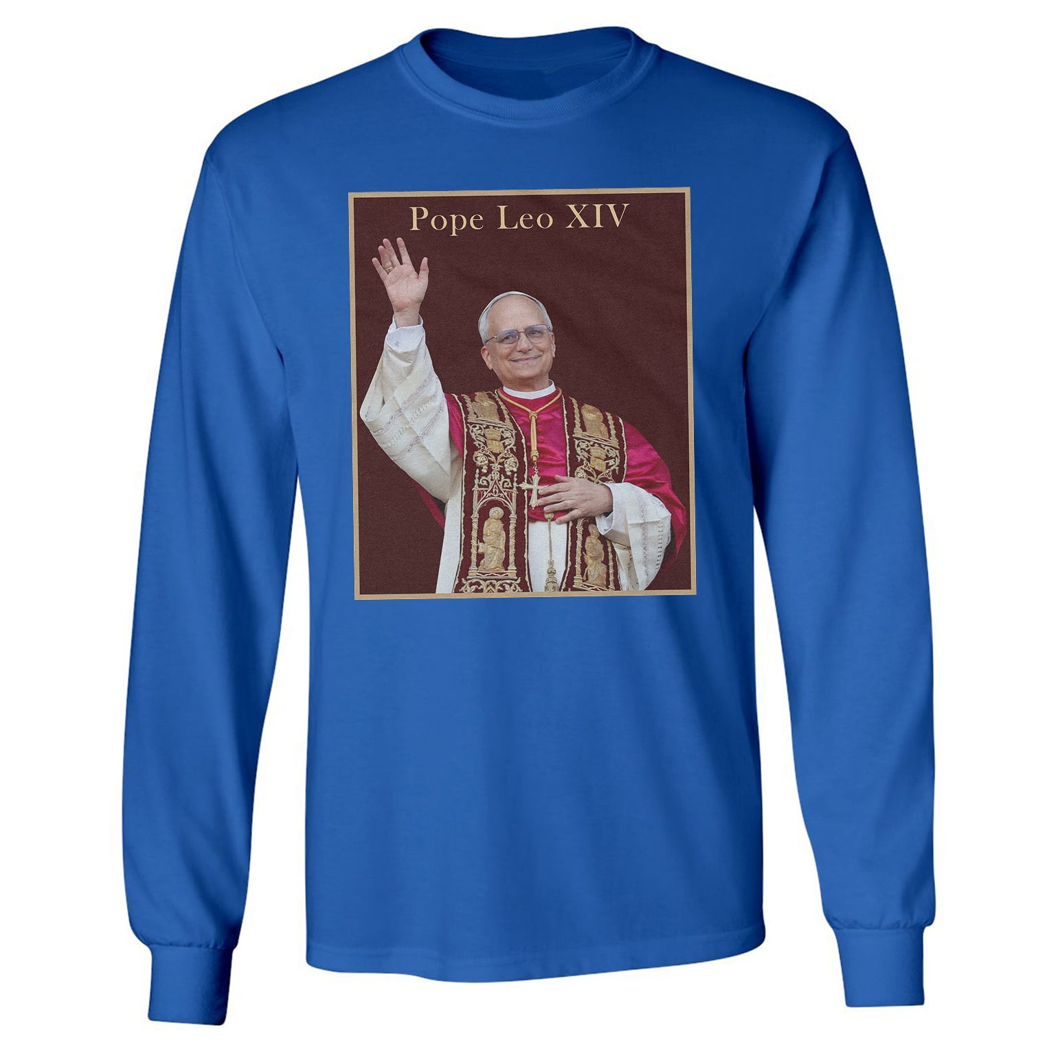 Pope Leo XIV – New Catholic Pope Robert Prevost Long Sleeve T-Shirt (Royal, X-Large) - Walmart.com