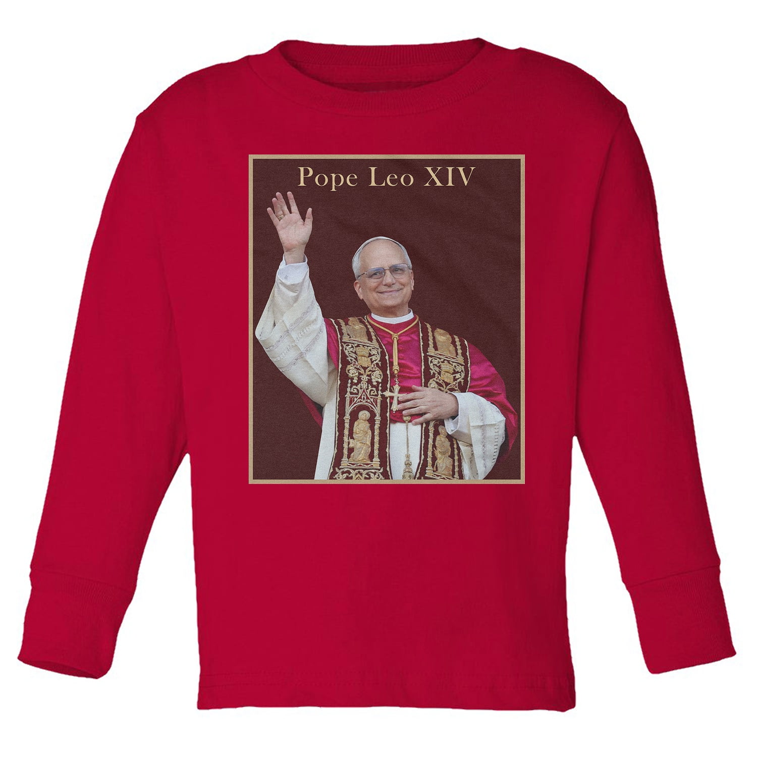 Pope Leo XIV – New Catholic Pope Robert Prevost Toddler Long Sleeve TShirt (Red, 4T) - Walmart.com