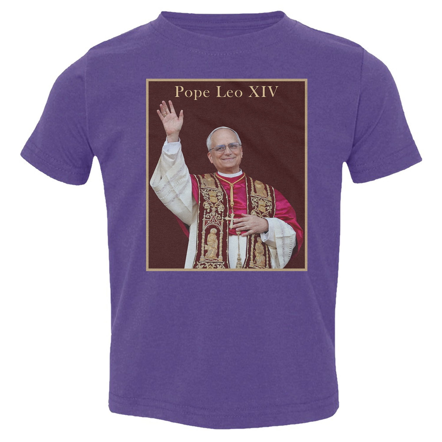 Pope Leo XIV – New Catholic Pope Robert Prevost Toddler T-Shirt (Purple ...