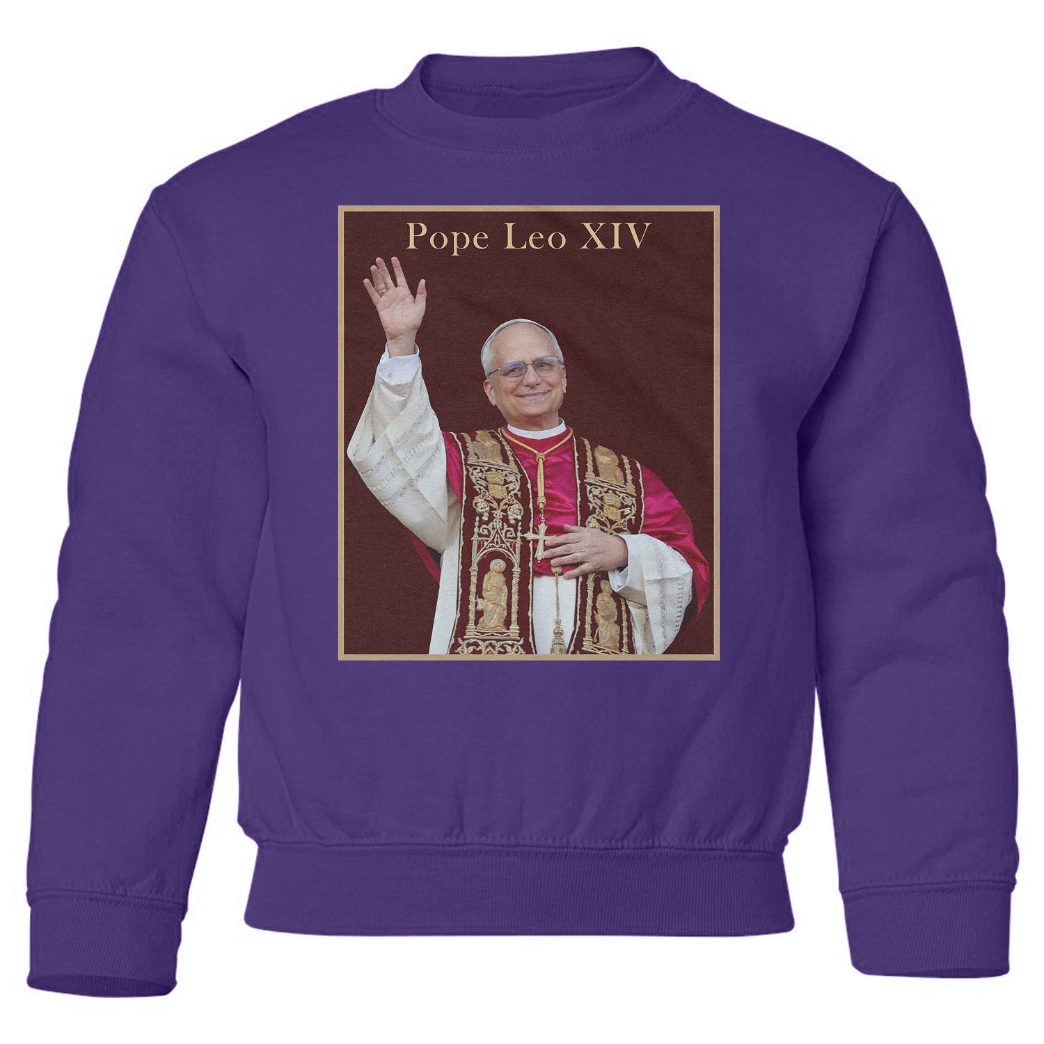 Pope Leo XIV – New Catholic Pope Robert Prevost Youth Crewneck ...