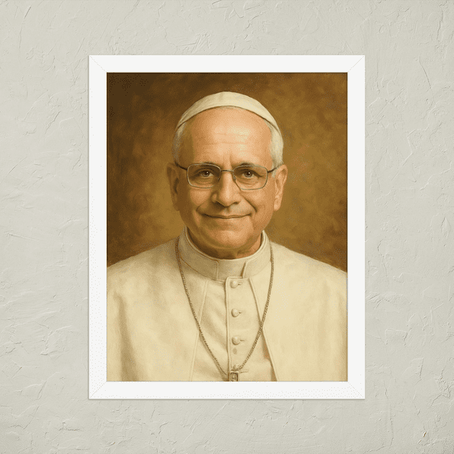 Pope Leo XIV Portrait Painting Pope Leo 14 Official Photo Print ...