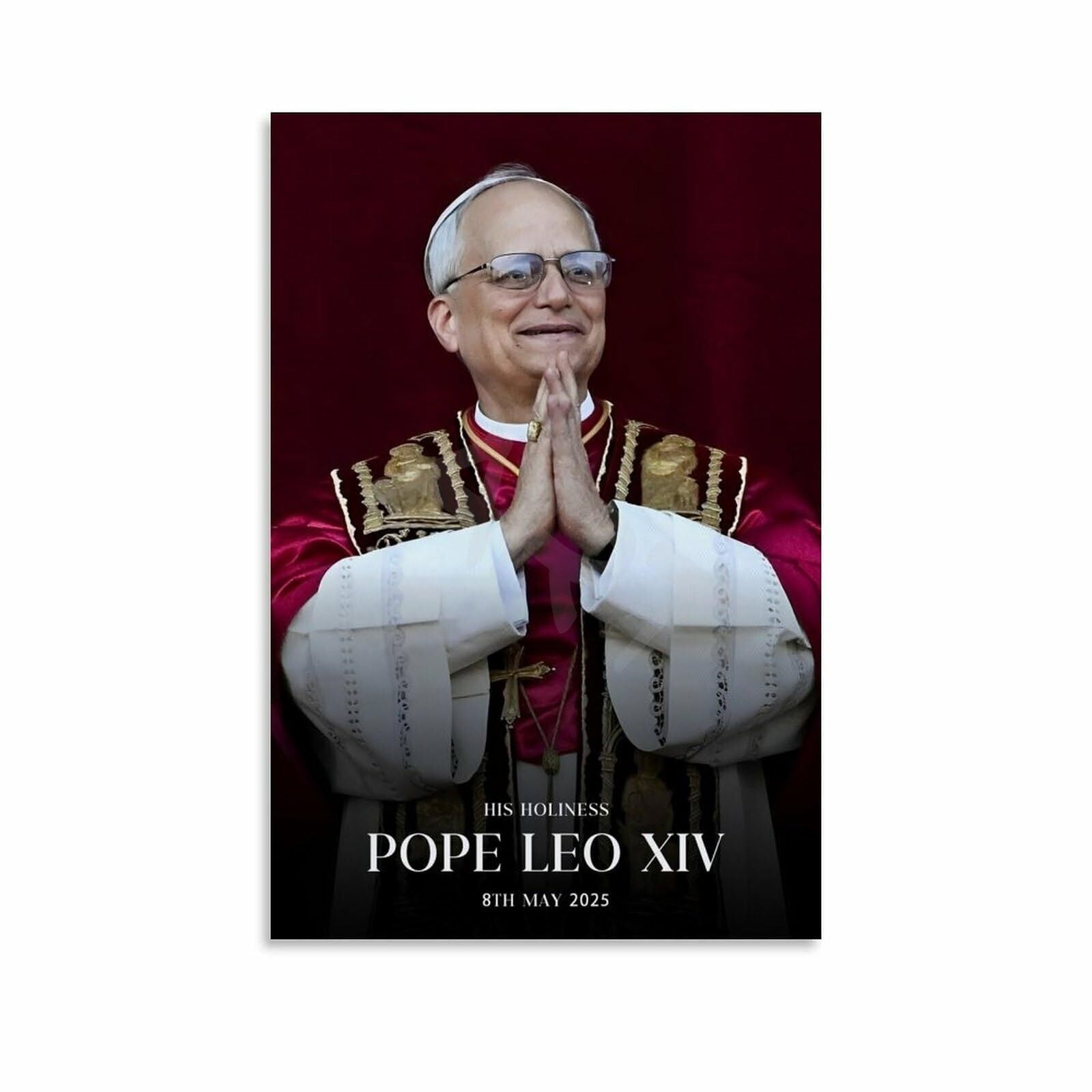 Pope Leo XIV Poster Pope Robert Francis Prevost (2) Canvas for Bedroom ...