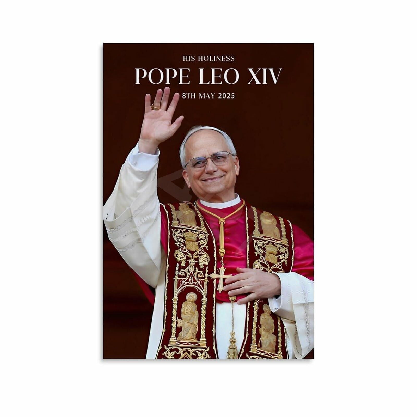 Pope Leo XIV Poster Pope Robert Francis Prevost (5) Canvas for Bedroom ...
