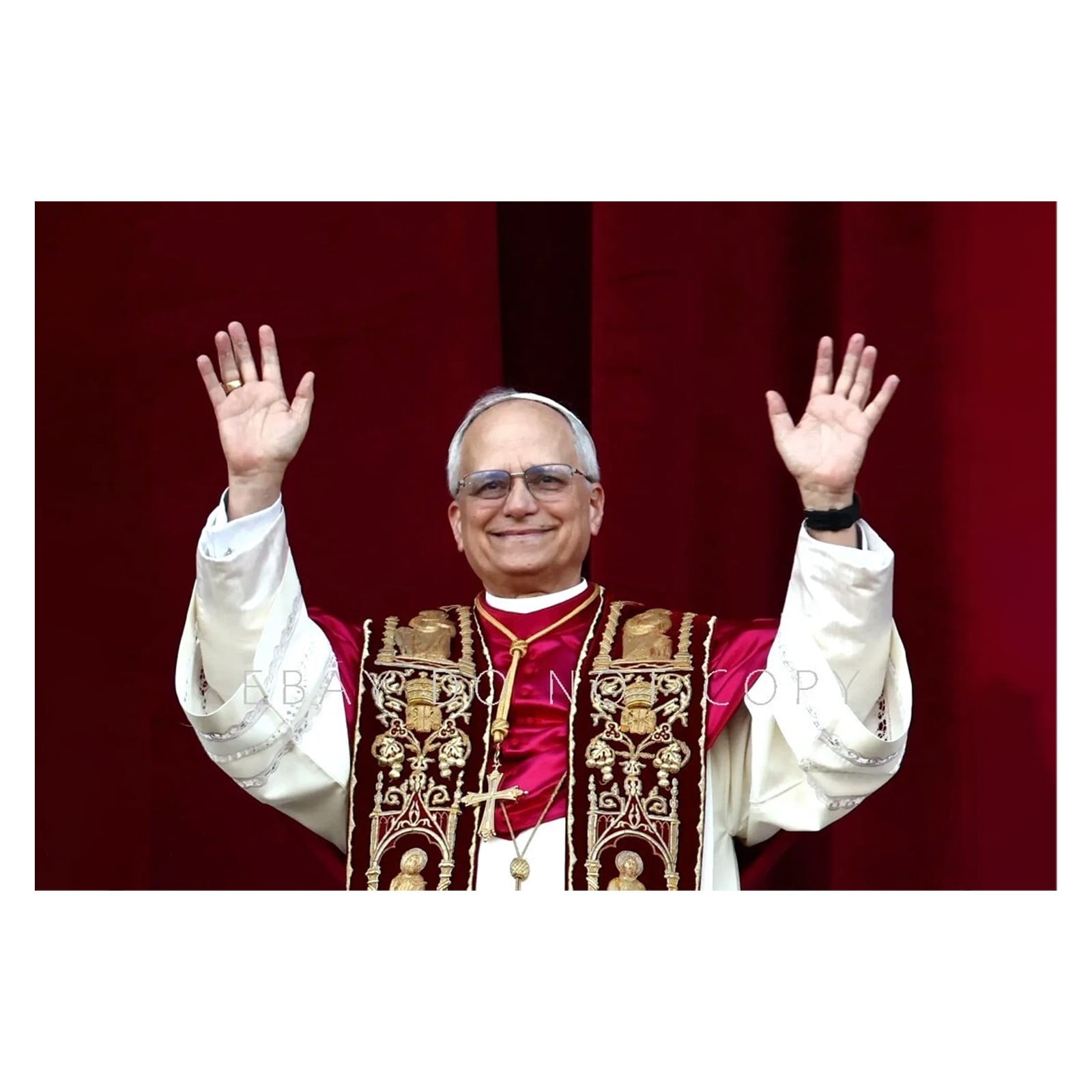 Pope Leo XIV Print The Smooth Poster Picture Of XIV Greeting The Crowd ...