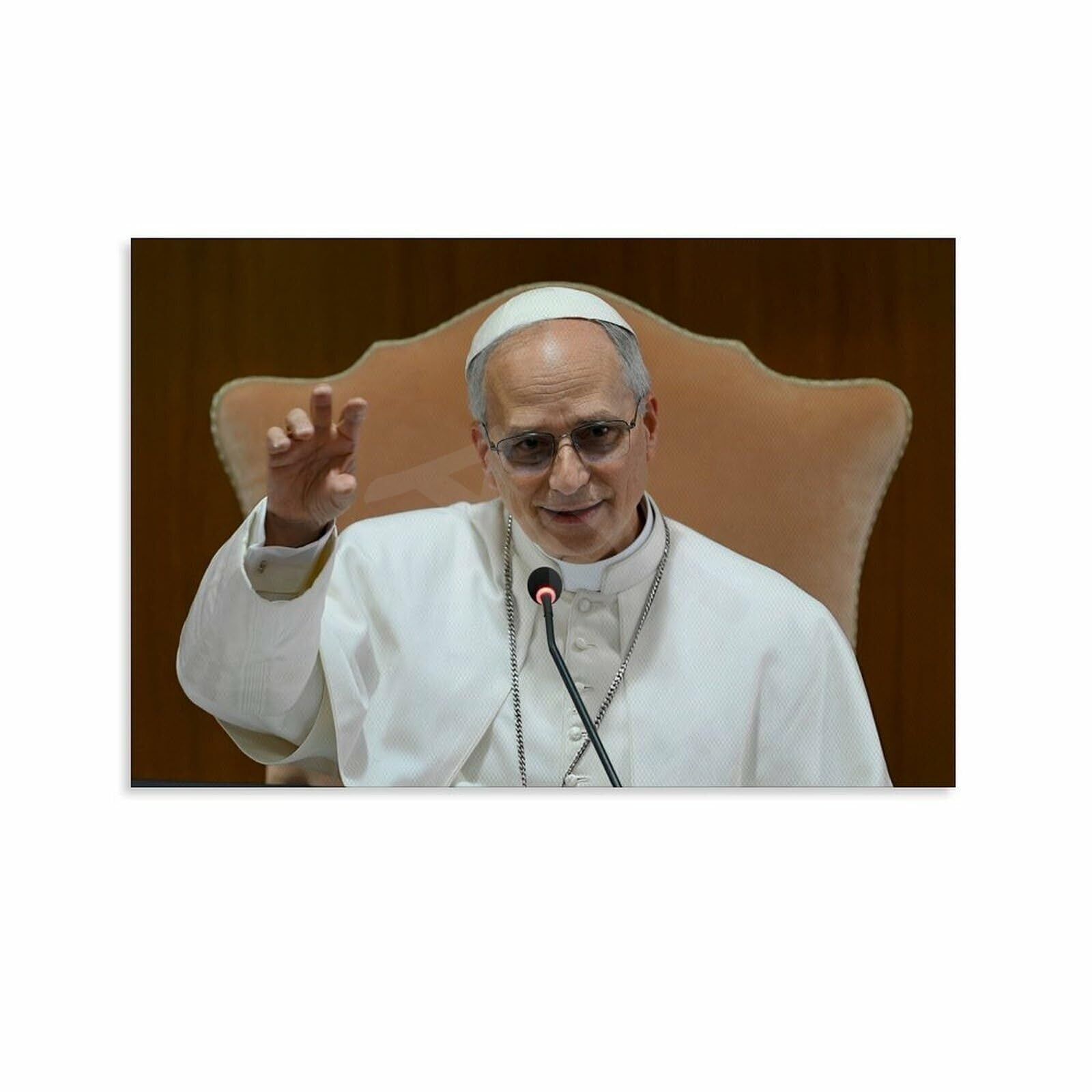 Pope Leo XIV Robert Francis Prevost Poster (2) Canvas for Bedroom ...