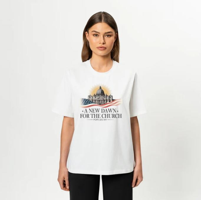 Pope Leo XIV Shirt Robert Francis Prevost First American Pope Vatican USA Flag Tee unisex up to ...