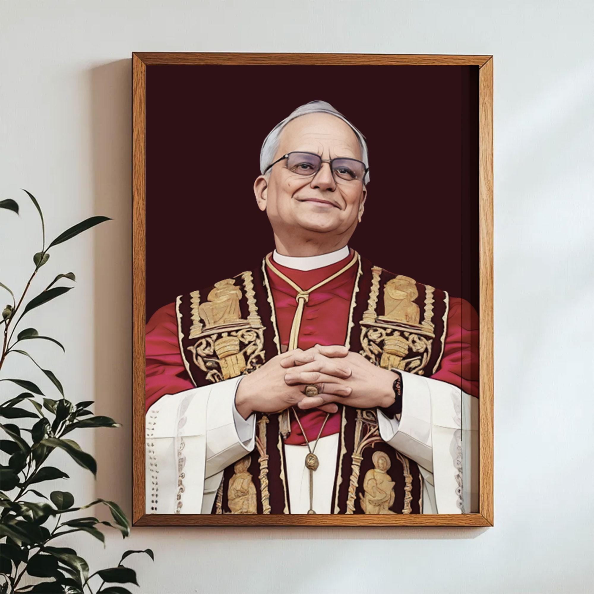 Pope Leo XIV Visionary Divine Heritage Poster, Framed Catholic Wall Art ...