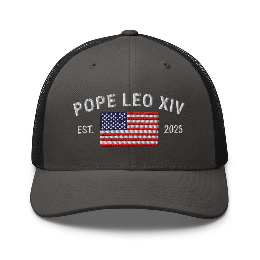 Pope Leo XIV hat, Pope Leo 2025 embroidered Trucker Cap, Pope Leo 14th ...