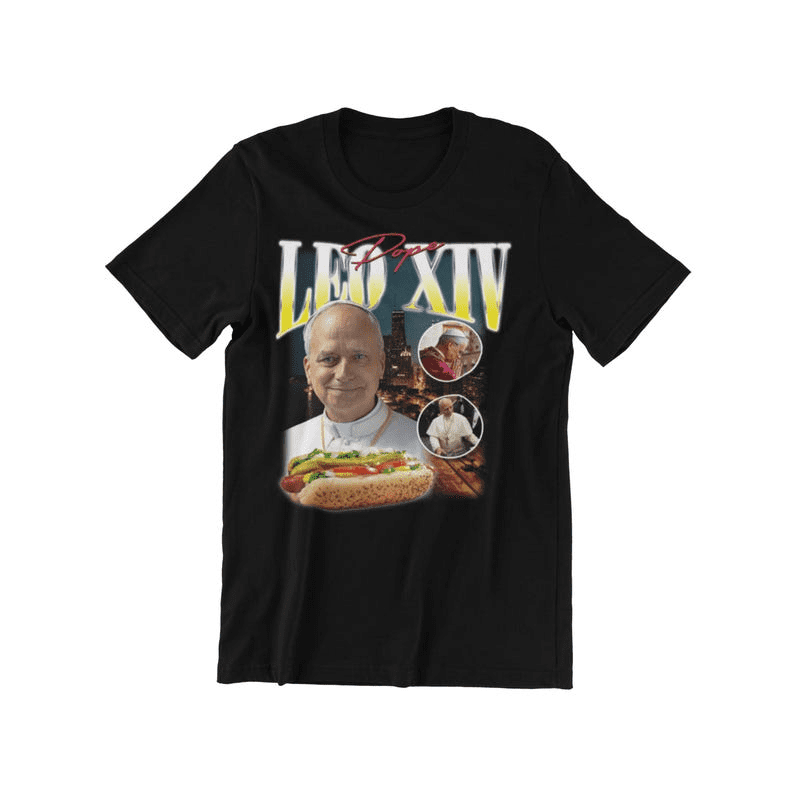 Pope Leo XIV, t-shirt, tees, Catholic, 90s, Saint wave, Pope, Chicago ...