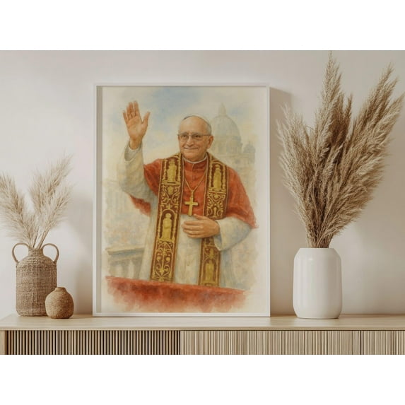 Pope Leo Xiv Portrait: Catholic Art Printable Digital Download ...