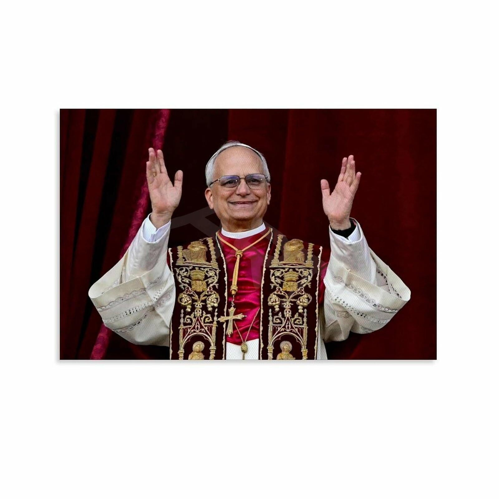 Pope Robert Francis Prevost Poster Pope Leo XIV (11) Canvas Painting ...