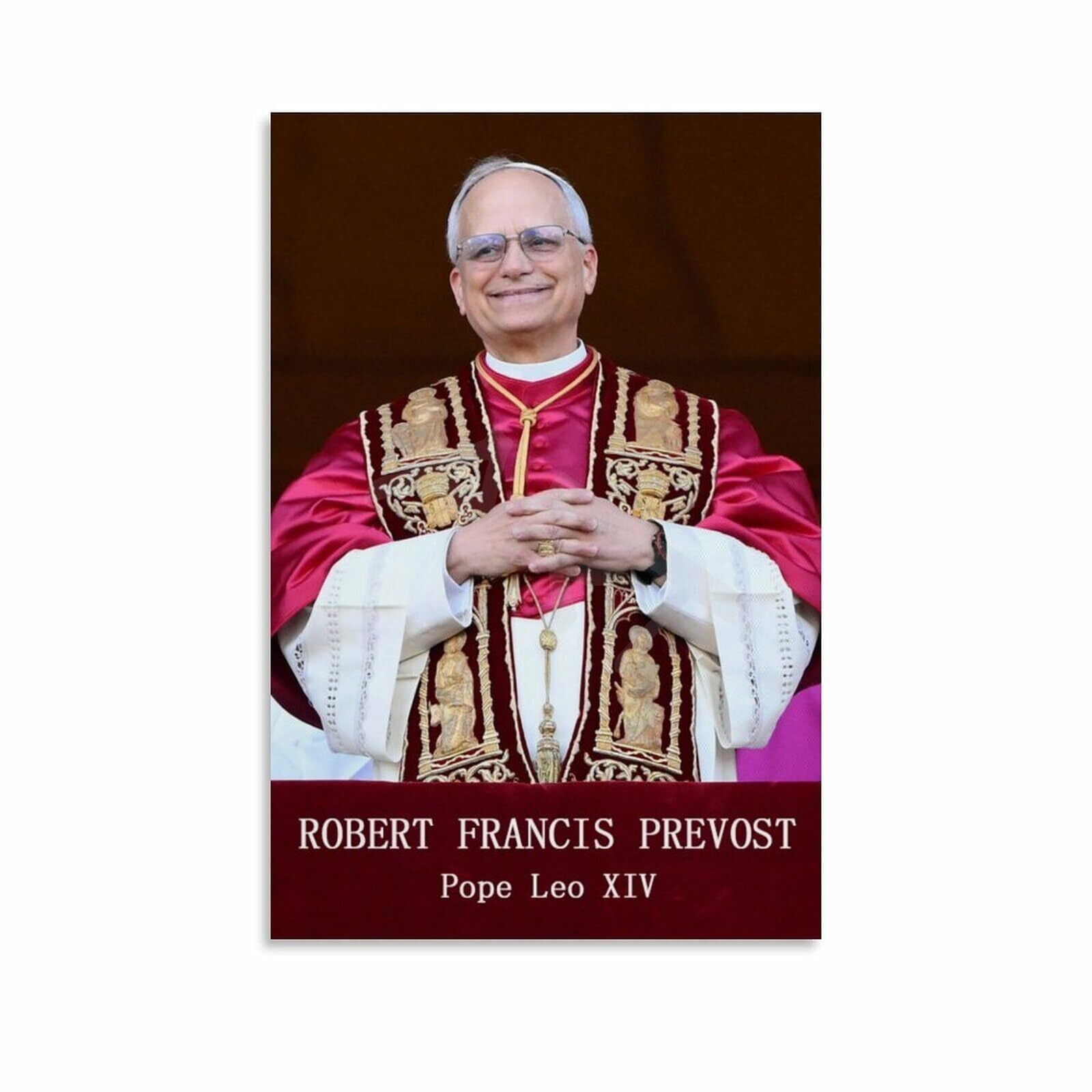 Pope Robert Francis Prevost Poster Pope Leo XIV (4) Canvas Painting for ...