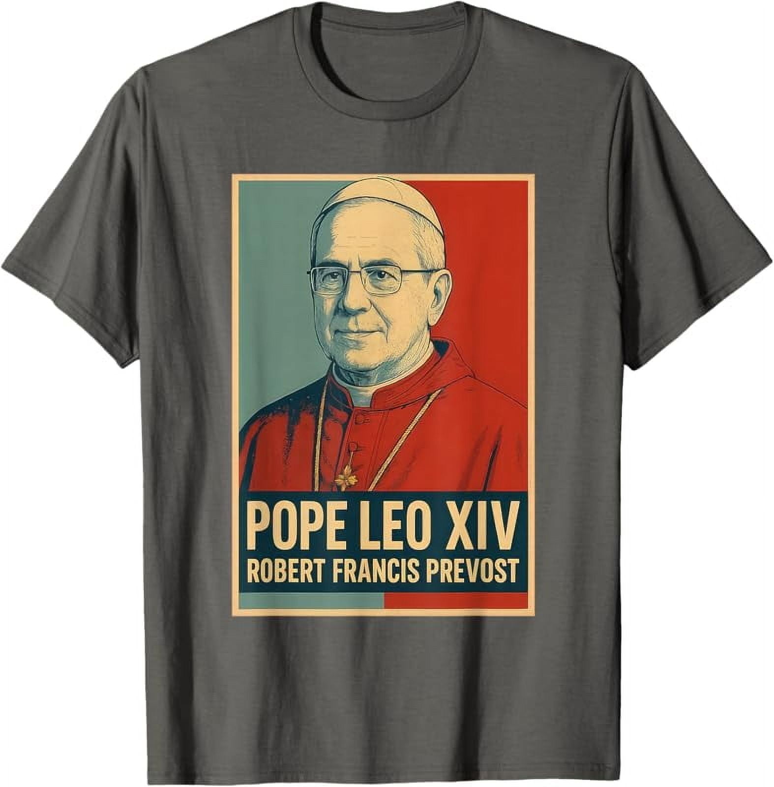 Pope Robert Prevost Pope Leo XIV V-neck T-shirt - Walmart.com