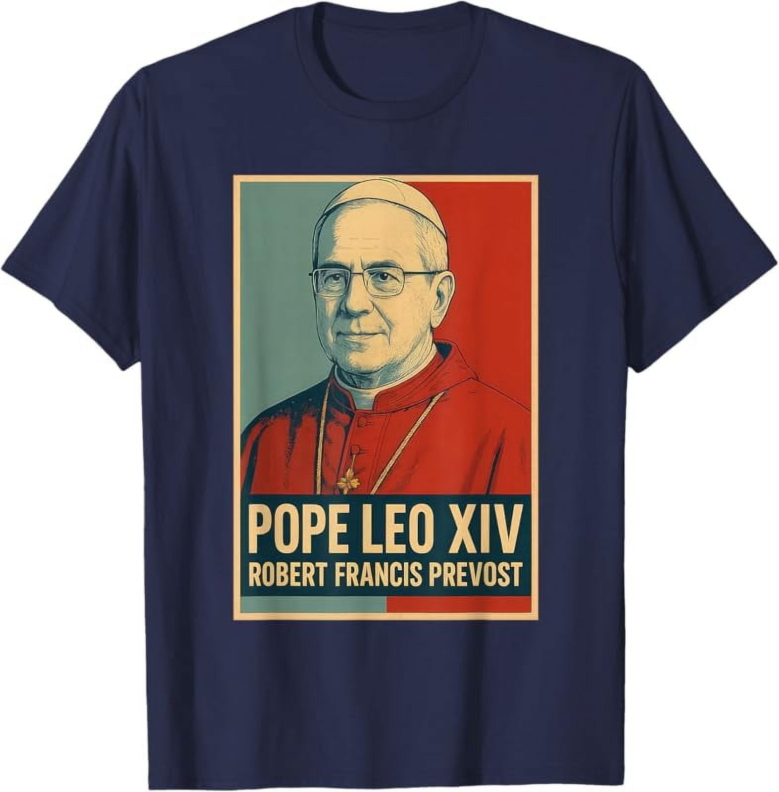 Pope Robert Prevost Pope Leo XIV V-neck T-shirt - Walmart.com