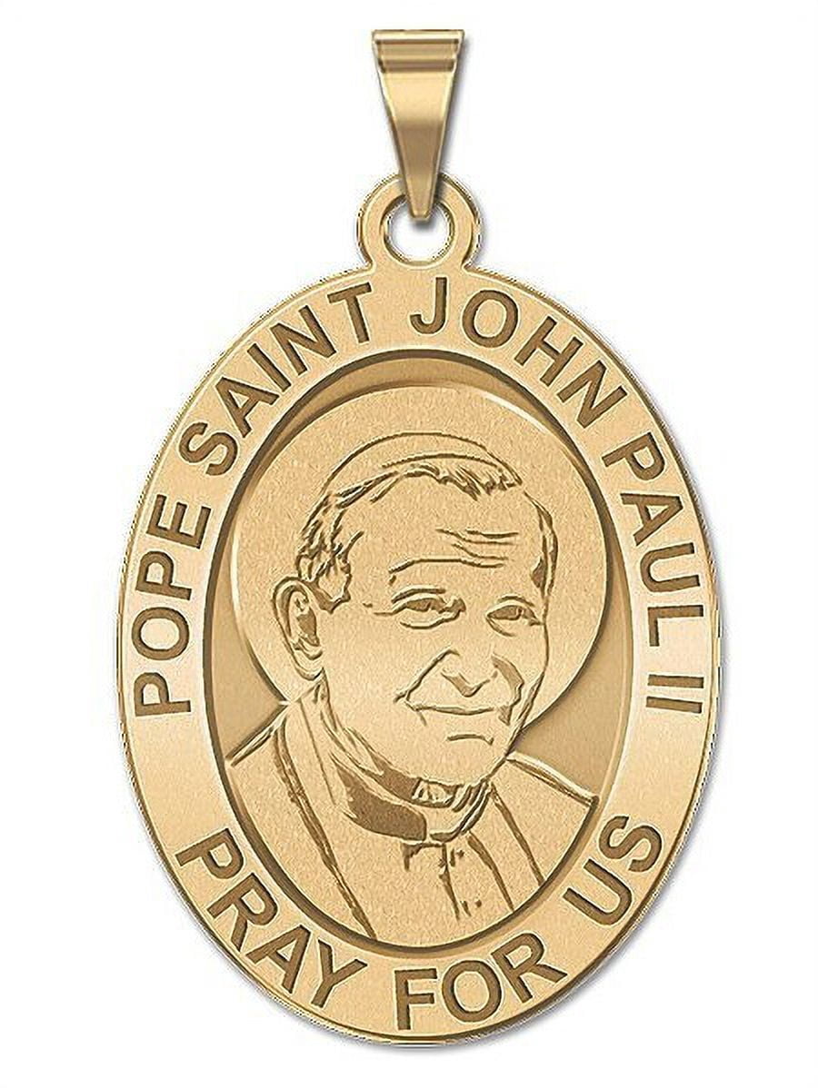 Pope Saint John Paul II Oval Religious Medal - 1/2 Inch X 2/3 Inch ...