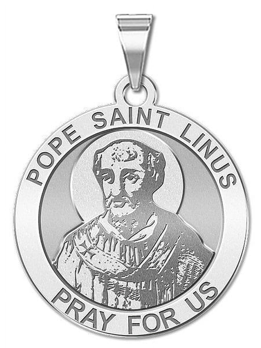 Pope Saint Linus Religious Medal - 1 Inch Size of a Quarter -Solid 14K ...