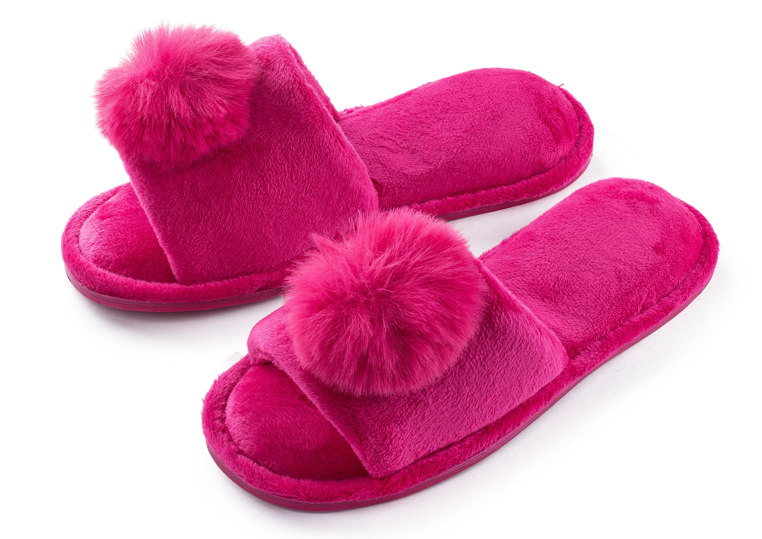 Popeez Girls's Lovely Pom-Pom House Slipper 2/3, Pink - Walmart.com