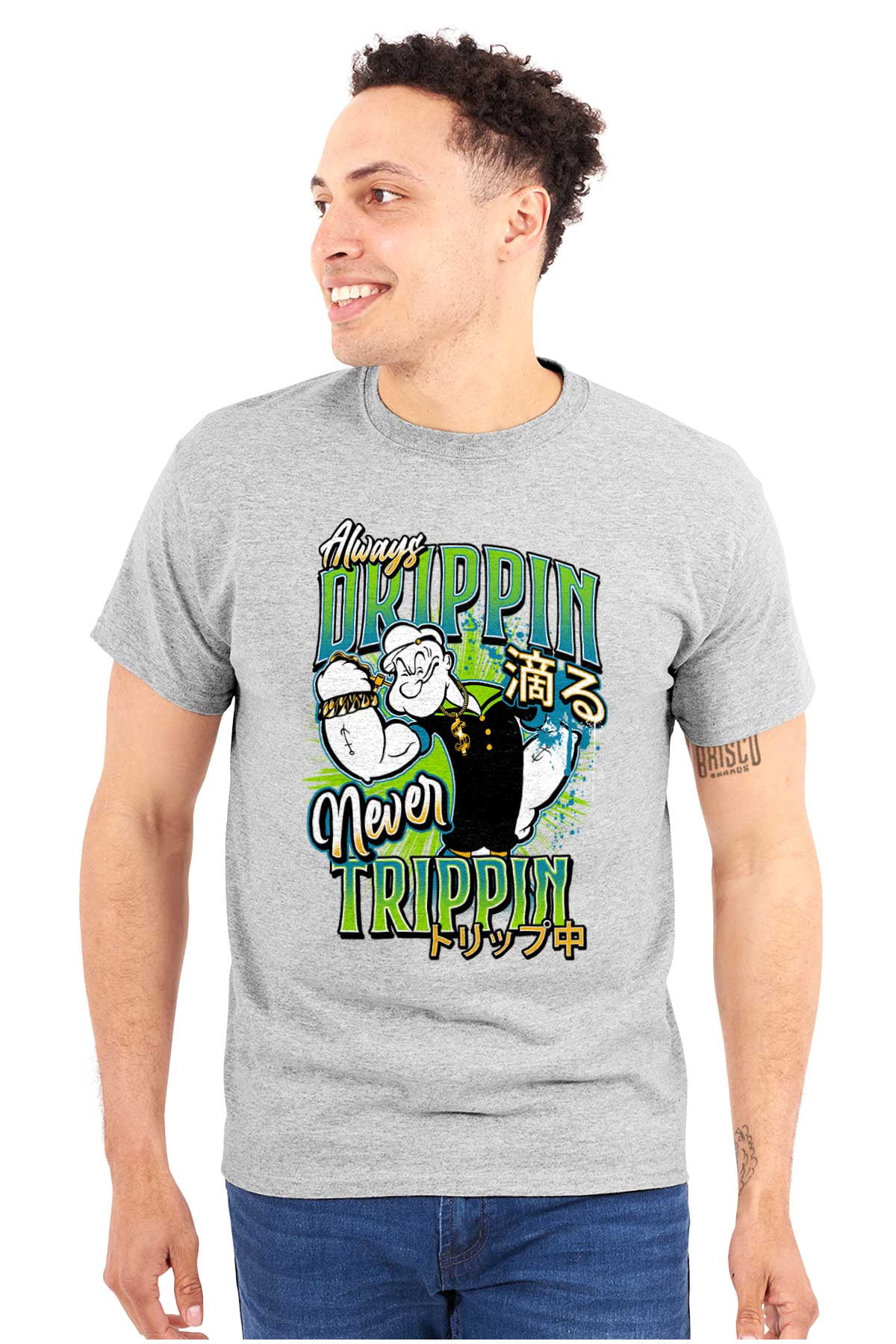 Popeye Always Drippin Never Trippin Men's Graphic T Shirt Tees Brisco ...