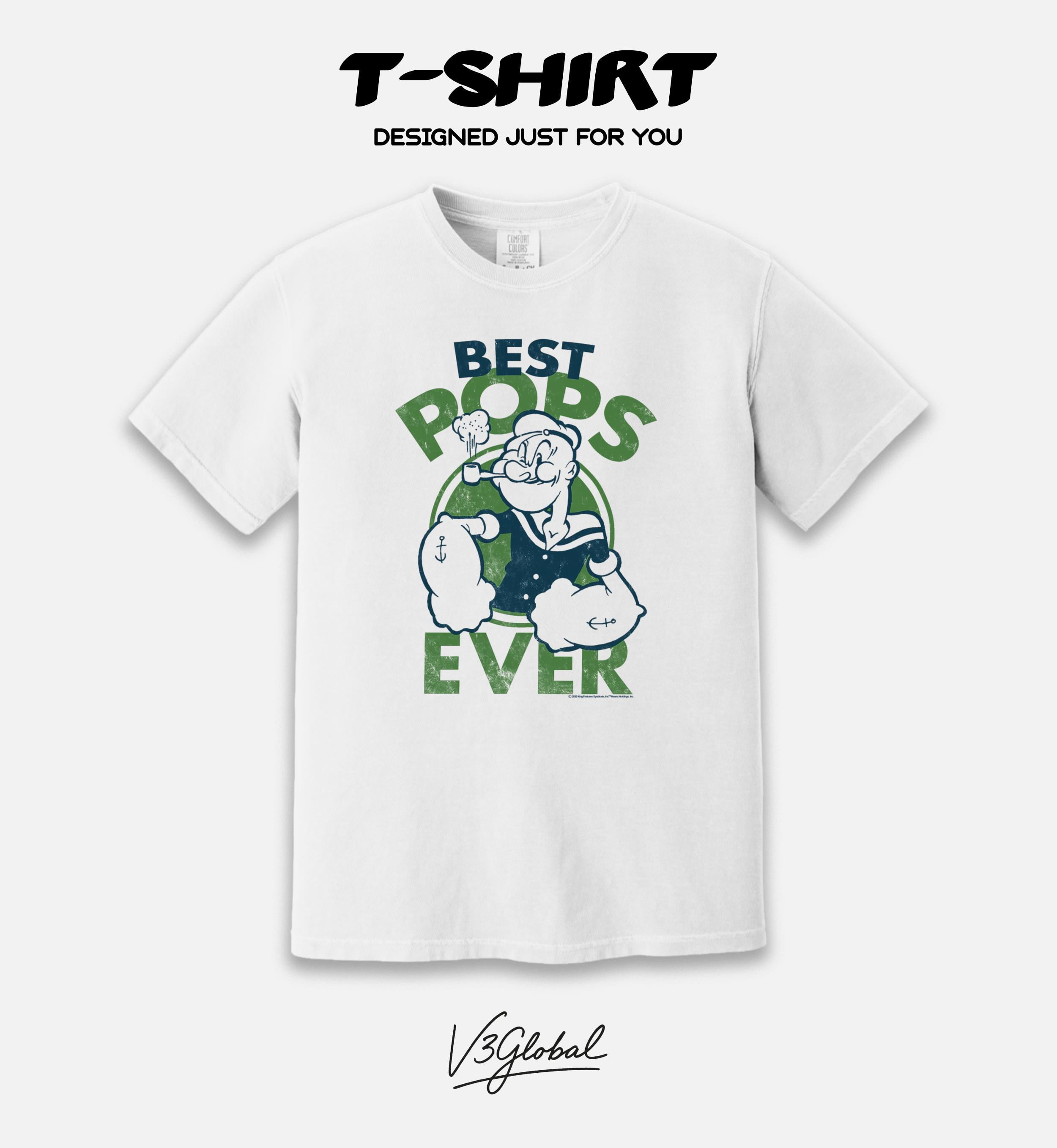 Popeye Best Pops Comic Sailor Dad Comfort Color T-Shirt, for men ...