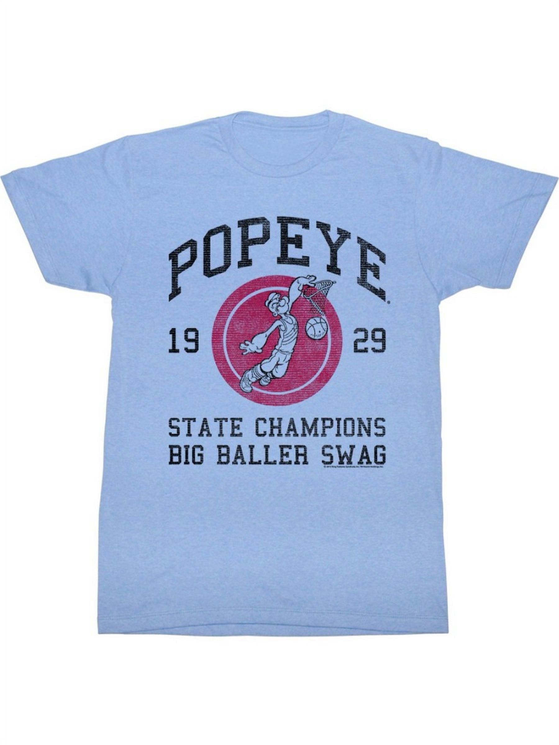 Popeye Big Baller Swing Adult T-Shirt Tee - Walmart.com