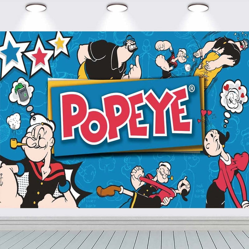 Popeye Birthday Party Supplies Banner Backdrop Background Taspestry ...