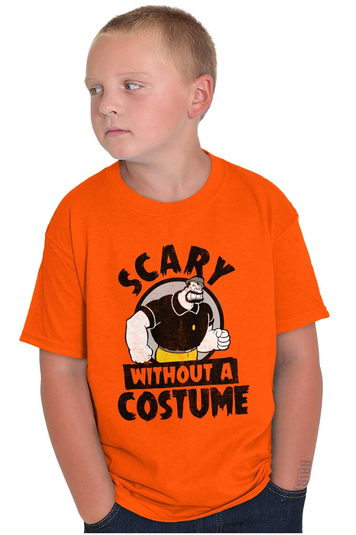 Popeye Bluto Cartoon Funny Halloween Crewneck T Shirts Boy Girl Teen ...