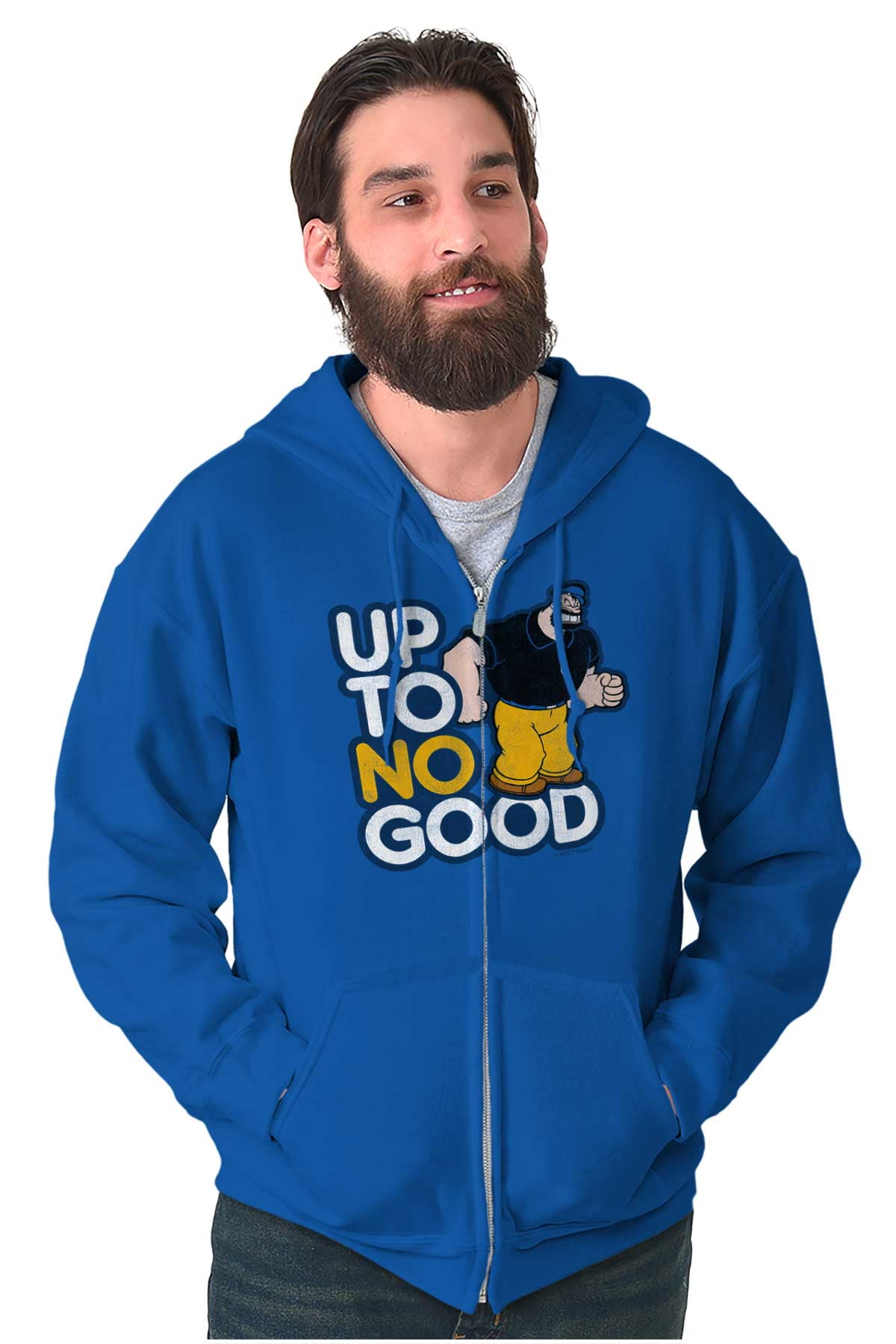 Popeye Bluto Up to No Good Funny Cool Zip Up Hoodie Men's Women's ...