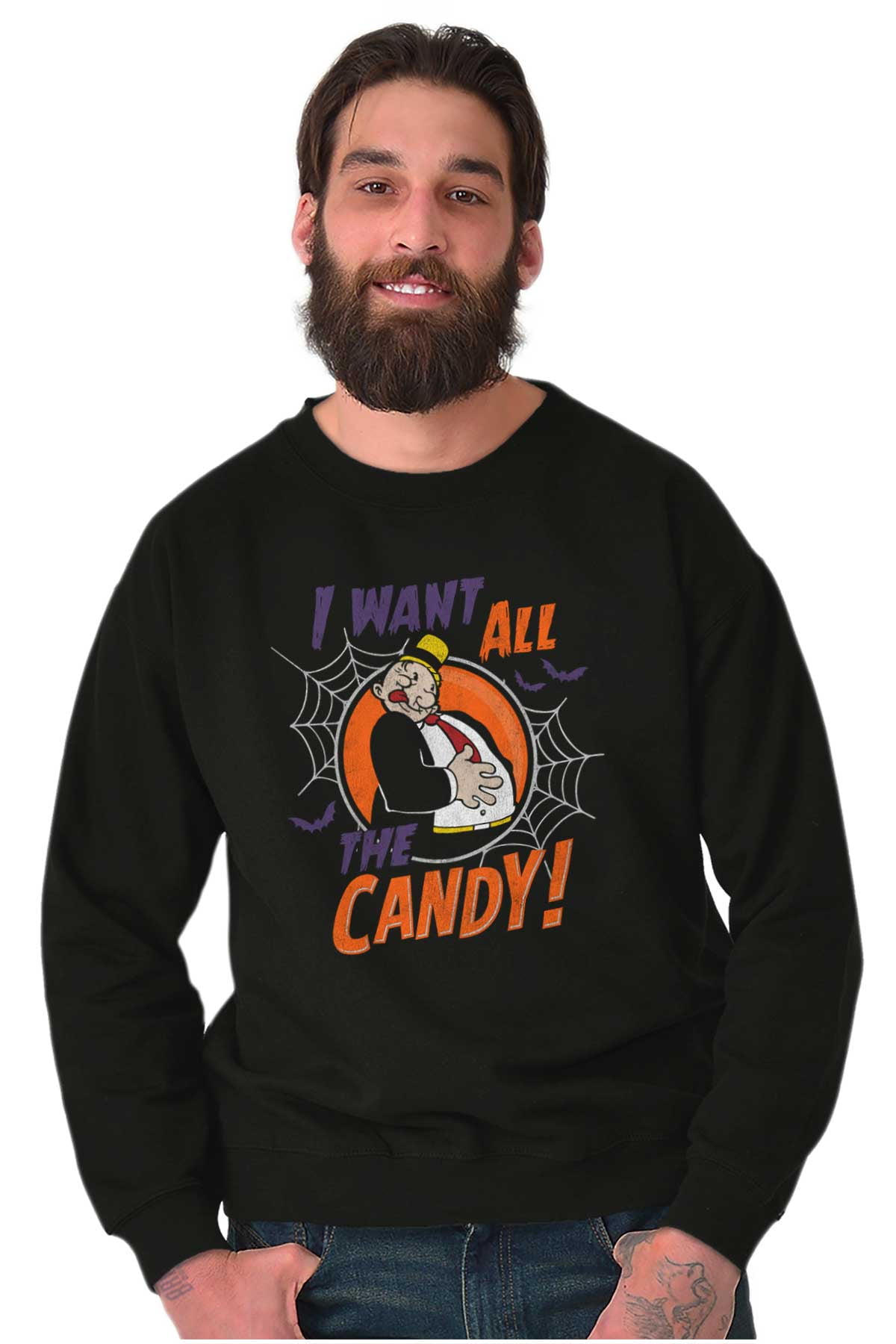 Popeye Cartoon Funny Wimpy Halloween Sweatshirt for Men or Women Brisco ...
