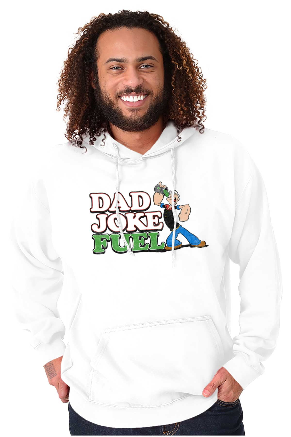 Popeye Cartoon Spinach Dad Joke Fuel Men Big & Tall Graphic Hoodie ...