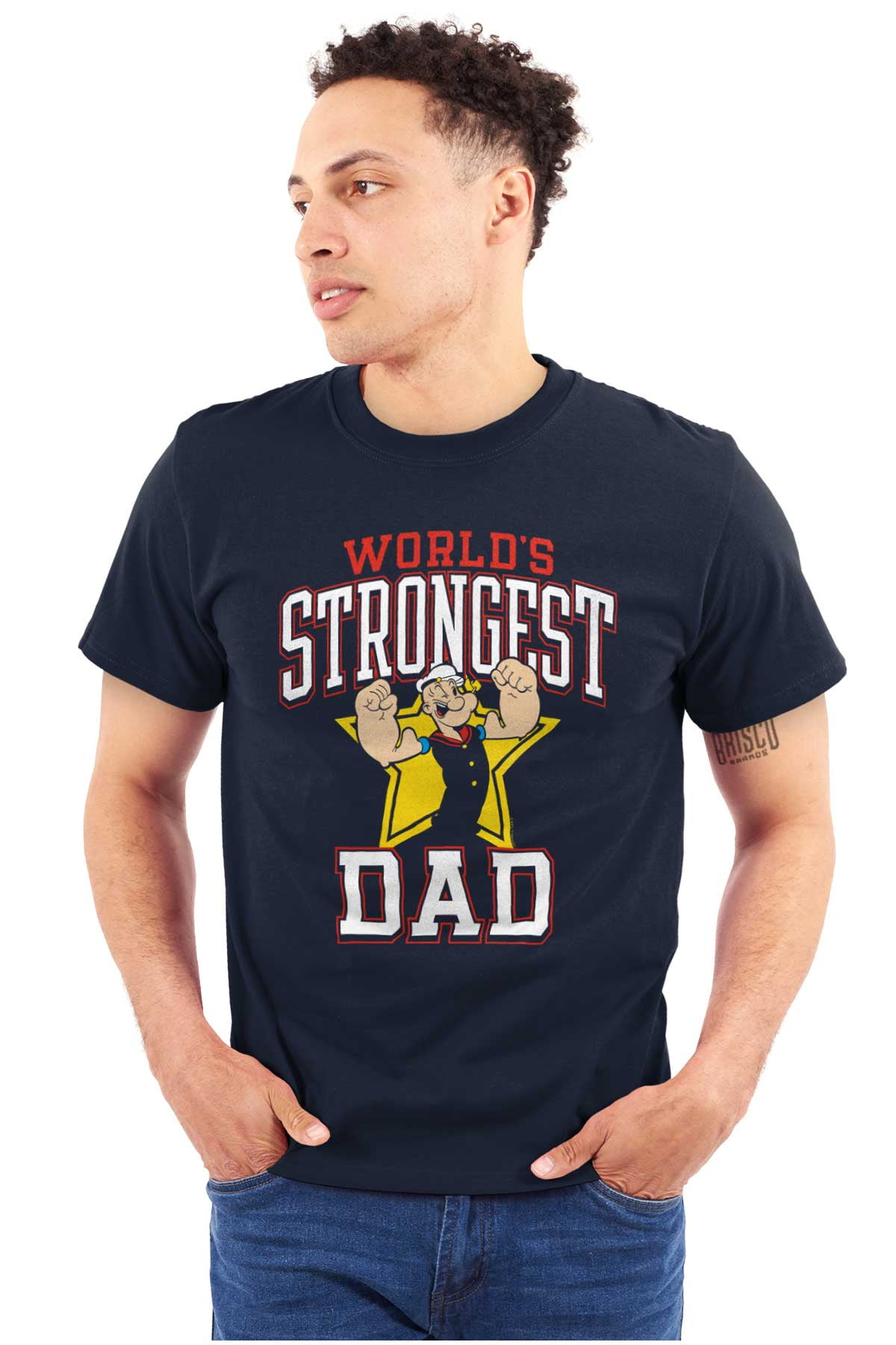 Popeye Cartoon Worlds Strongest Dad Men Big & Tall Graphic Tee Brisco ...