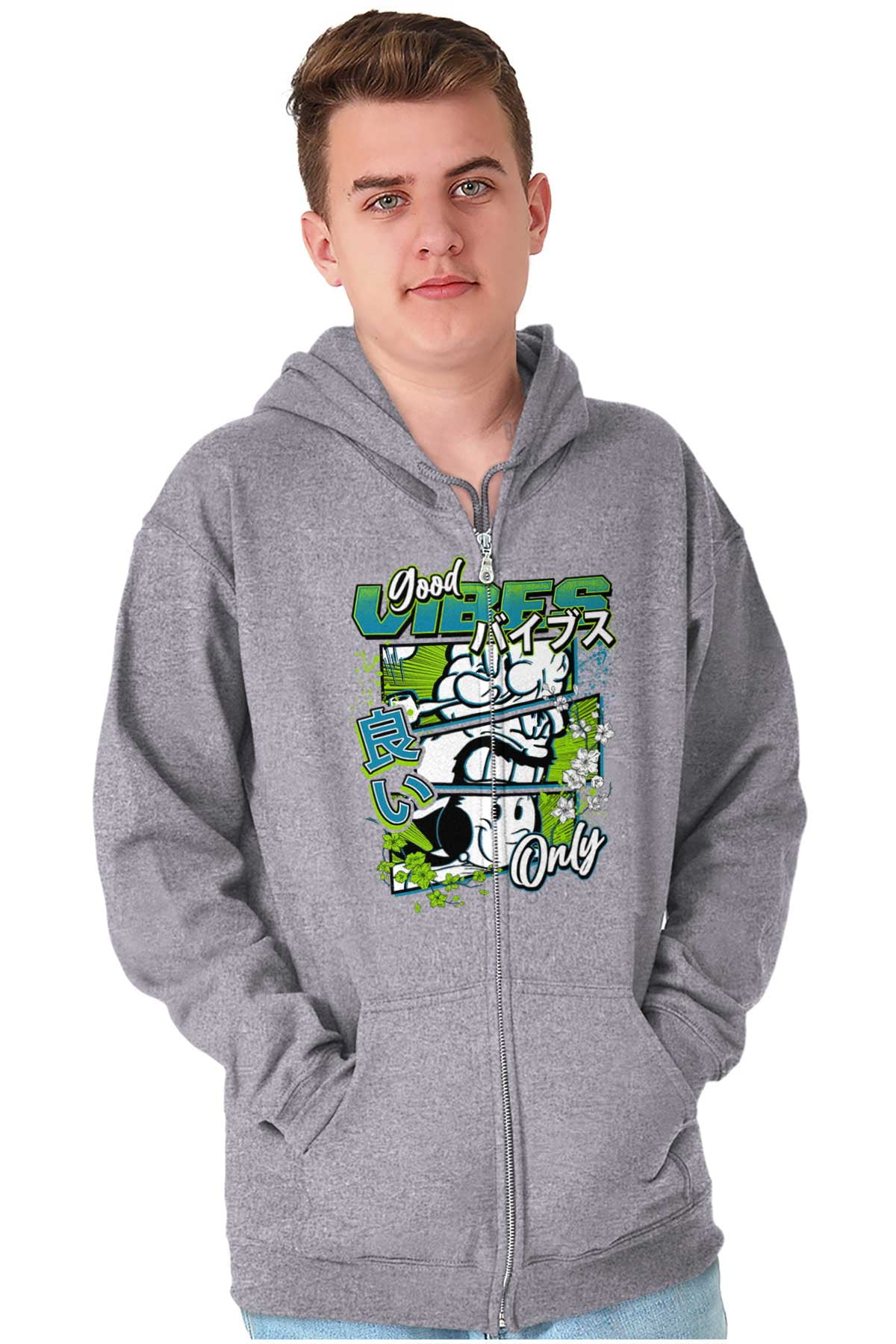 Popeye Characters Kanji Comic Panel Men Big & Tall Zip Hoodie Brisco ...