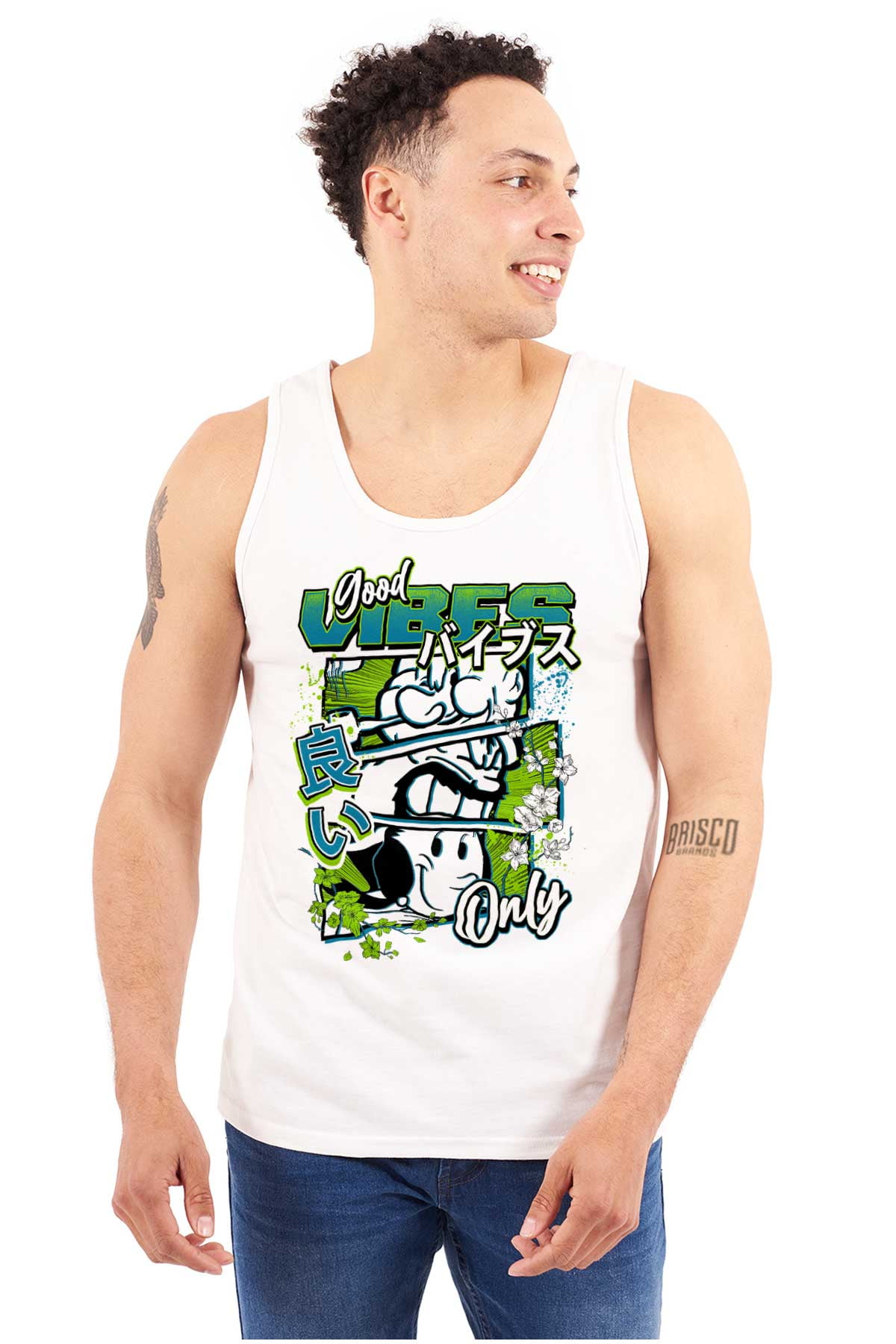 Popeye Characters Kanji Comic Panel Tank Top Sleeveless Tee Men Brisco ...