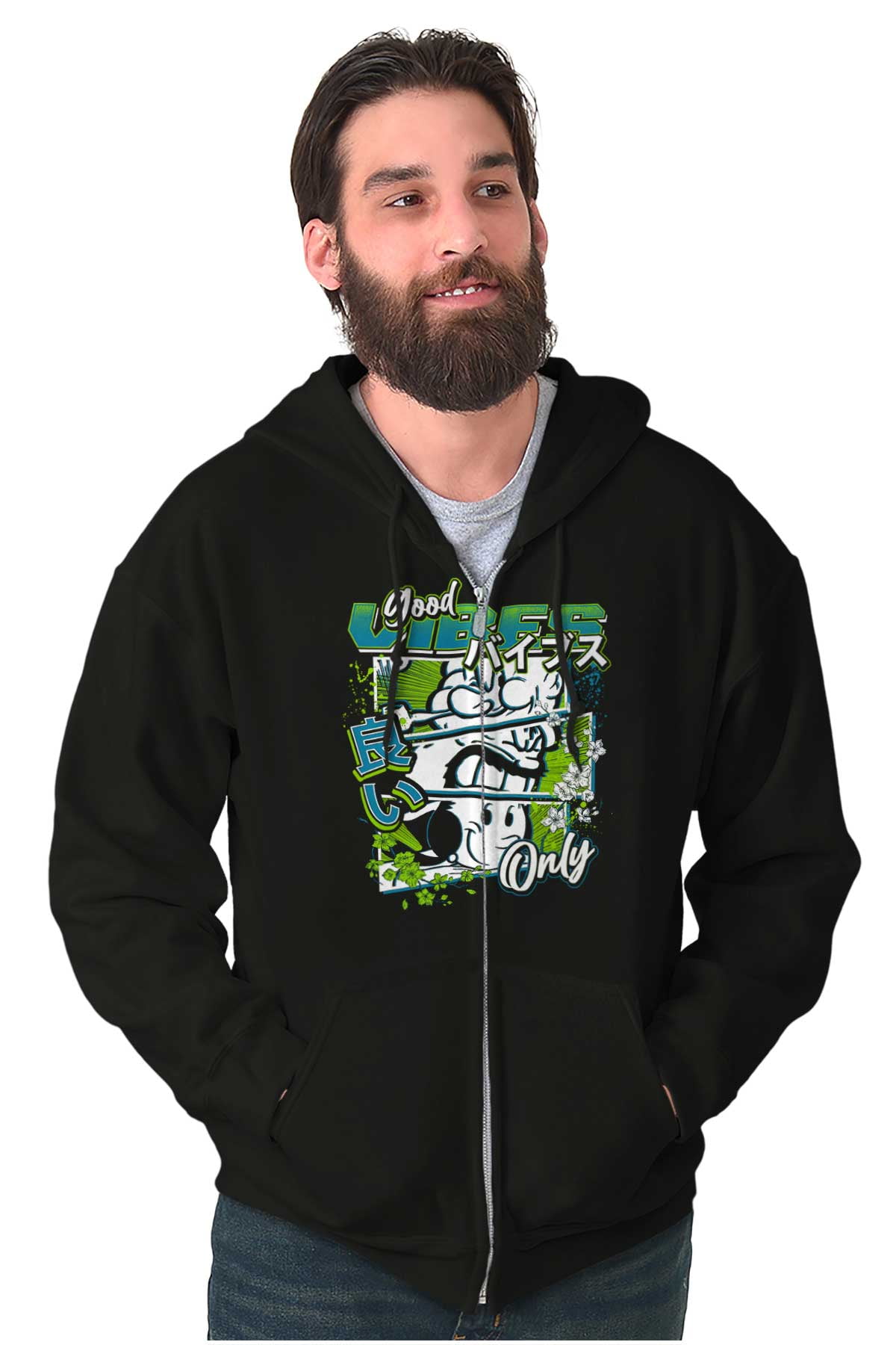 Popeye Characters Kanji Comic Panel Zip Hoodie Sweatshirt Men Brisco ...