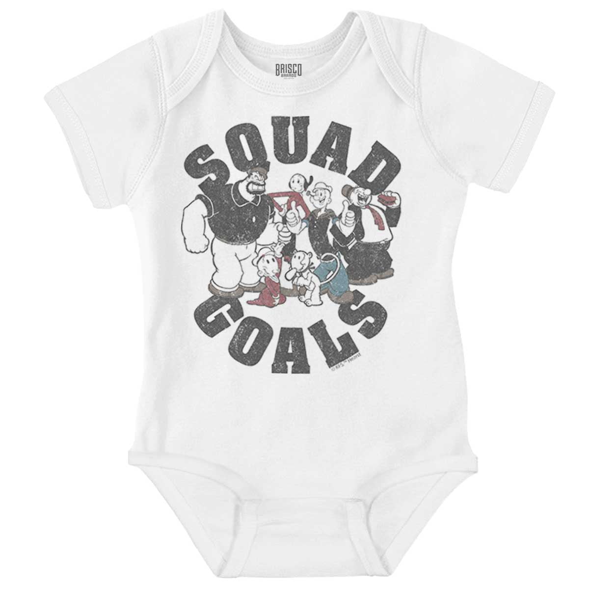 Popeye Characters Squad Goals Retro Romper Boys or Girls Infant Baby Brisco Brands 18M - Walmart.com