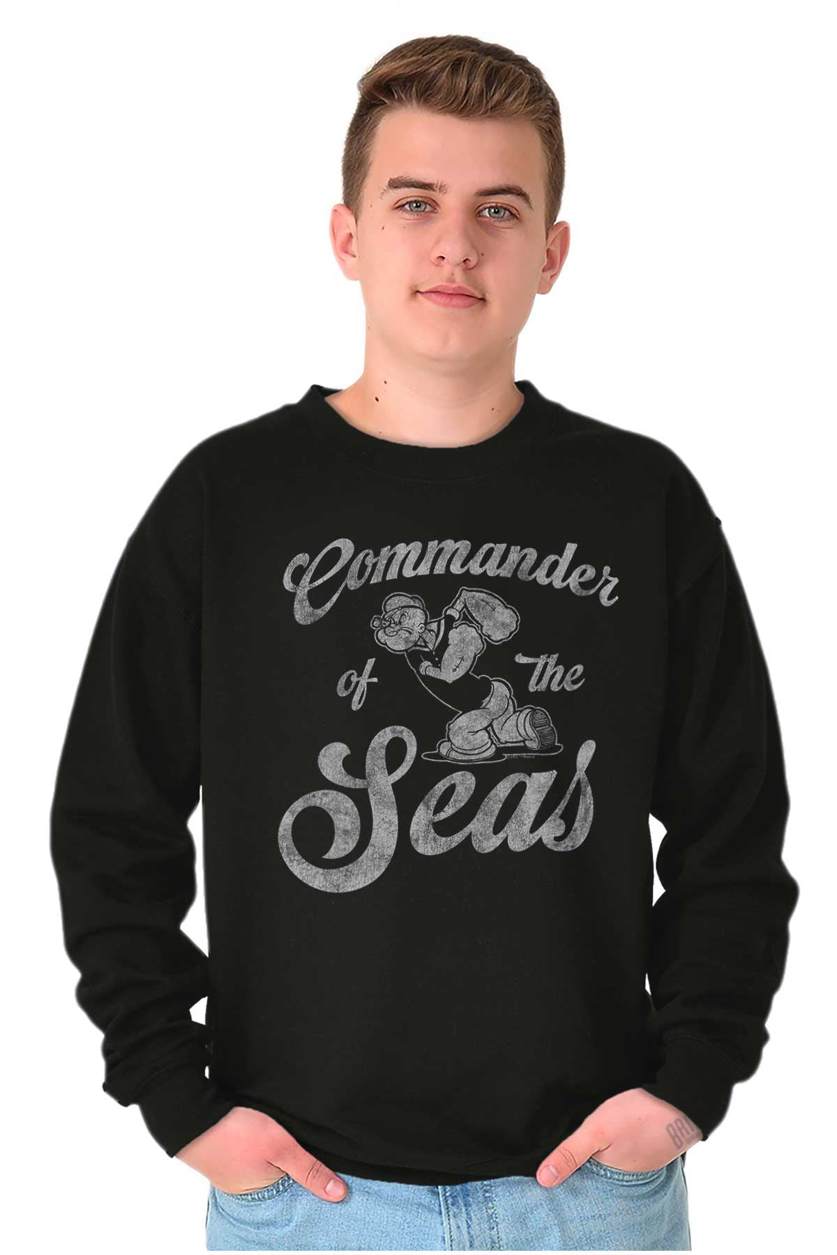 Popeye Commander of the Seas Cartoon Sweatshirt for Men or Women Brisco ...