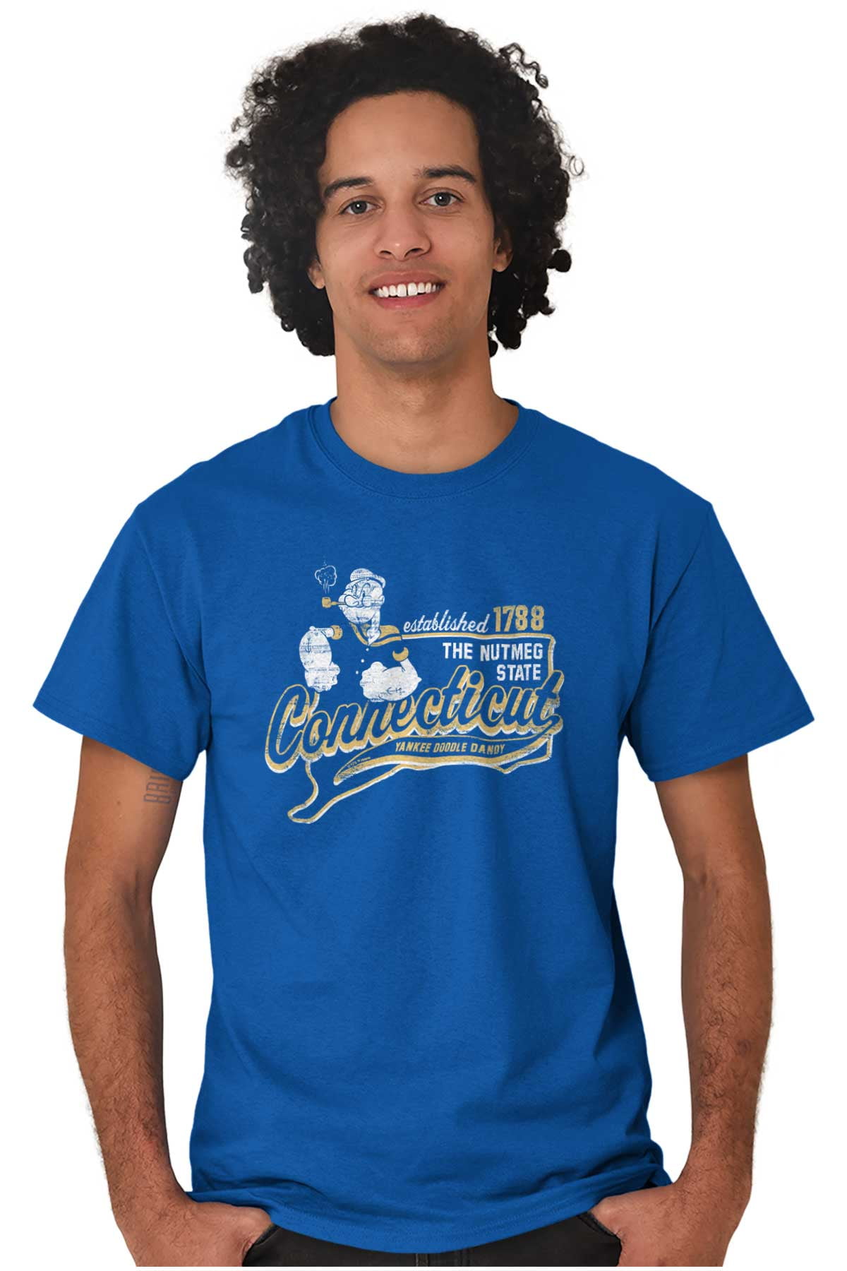 Popeye Connecticut CT Nutmeg State Unisex Plus Size Graphic Tee Brisco ...