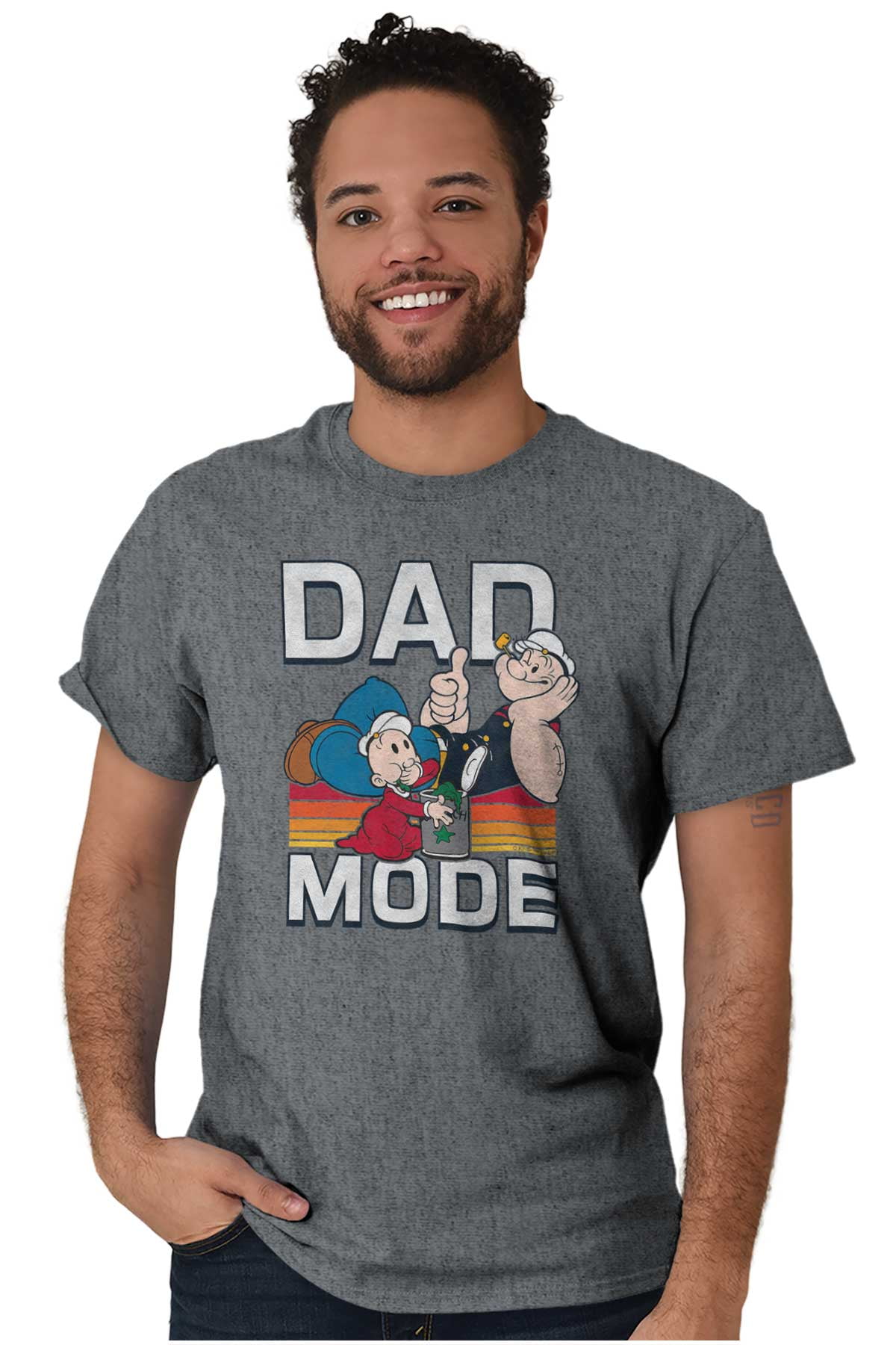 Popeye Dad Mode Cool Father's Day Men's Graphic T Shirt Tees Brisco ...