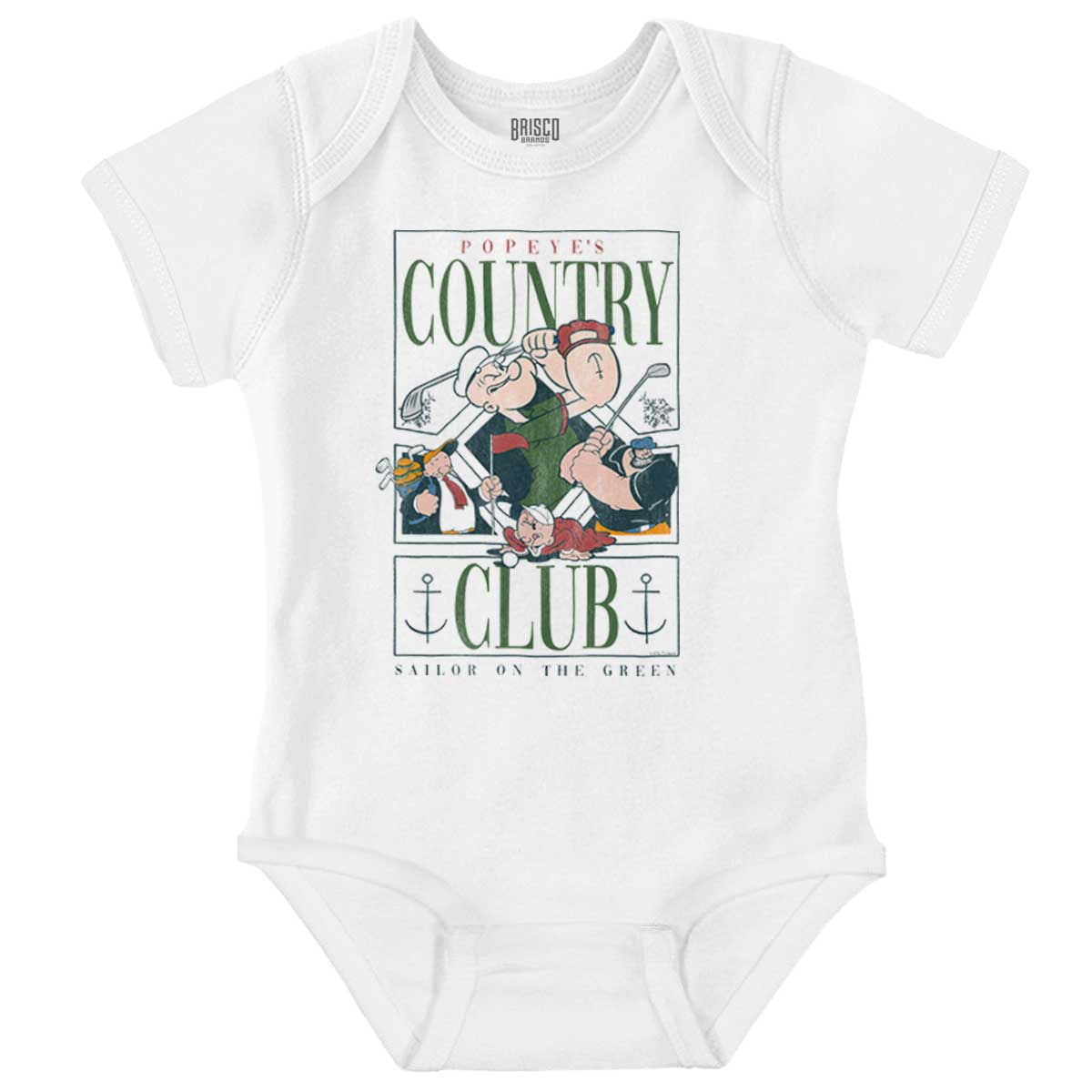 Popeye Golf Country Club Cartoon Romper Boys or Girls Infant Baby ...