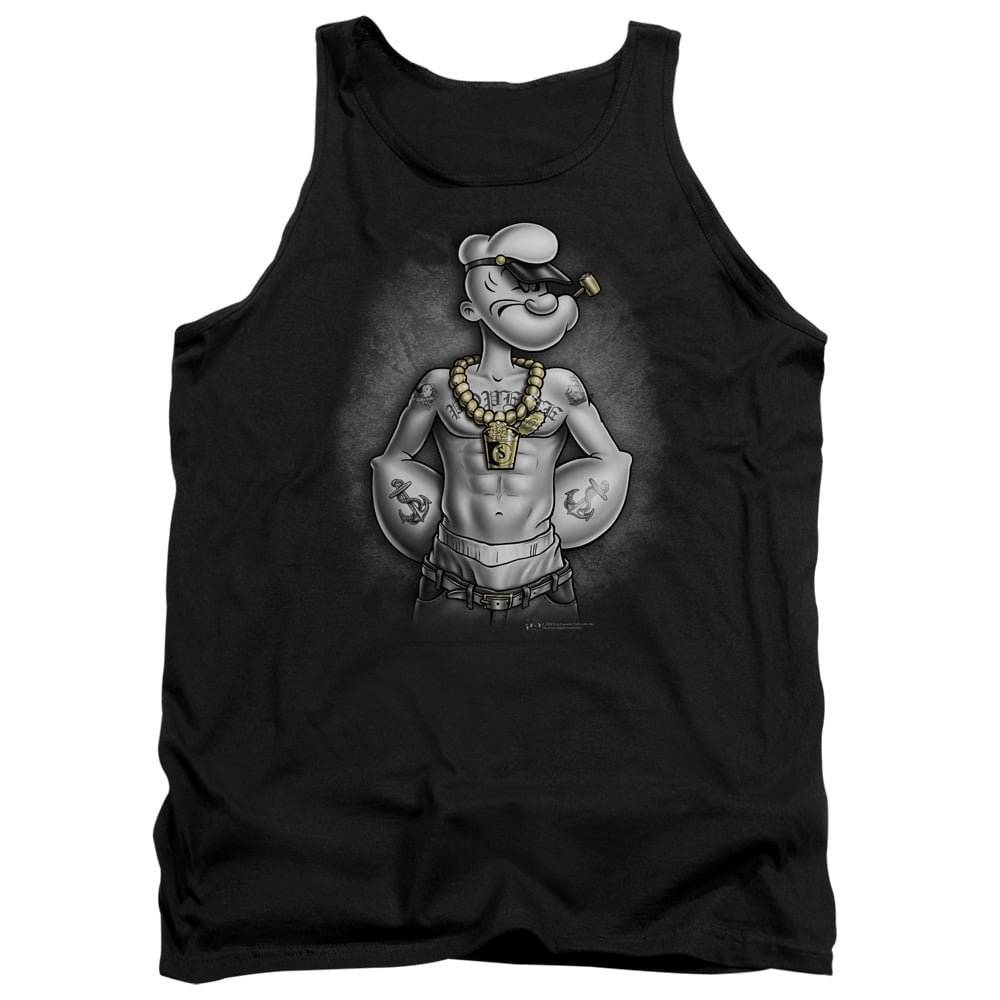 Popeye Hardcore Adult Tank Top Black - Walmart.com