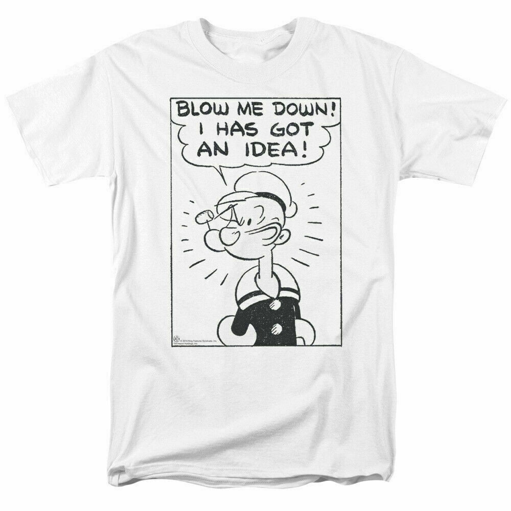 Popeye I Has Got An Idea T Shirt Licensed Comic Cartoon Tee White ...