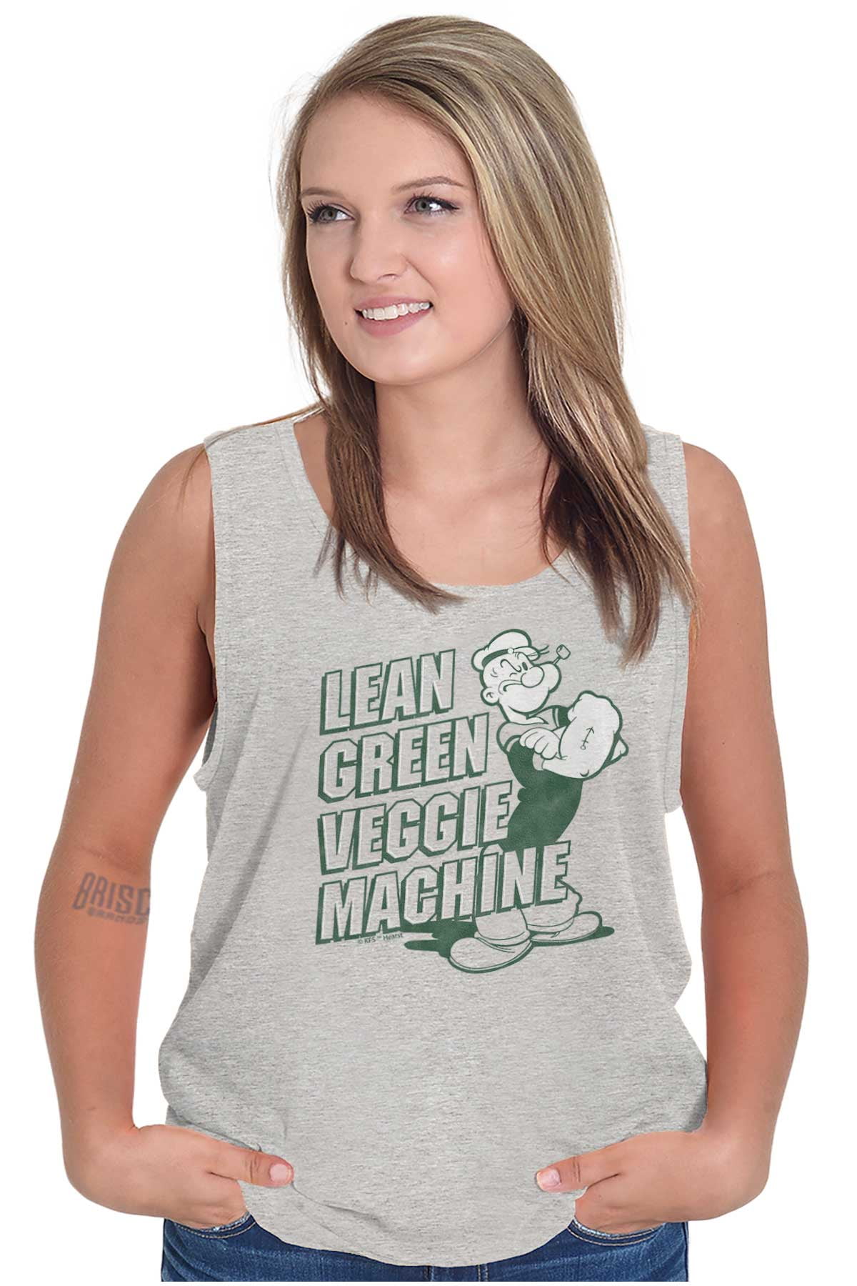 Popeye Lean Green Veggie Machine Tank Top T Shirts Men Women Brisco ...