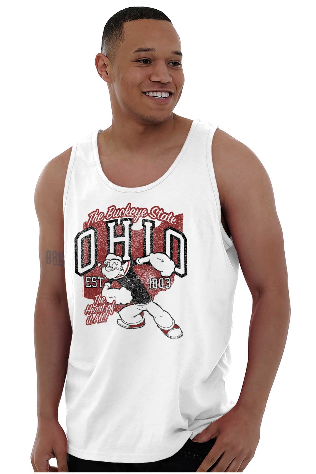 Popeye Ohio Buckeye State OH Cartoon Tank Top T Shirts Men Women Brisco ...