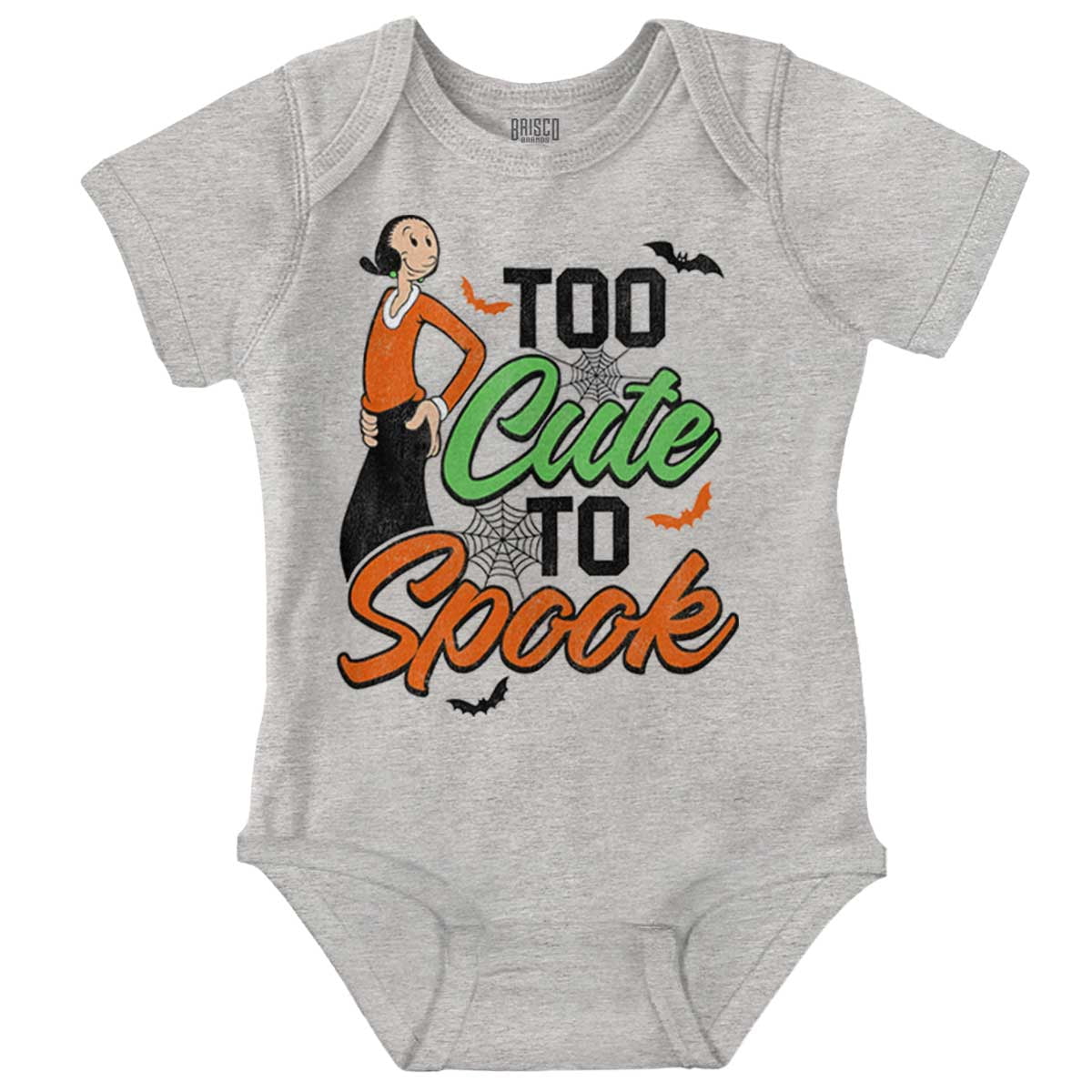 Popeye Olive Oyl Too Cute Halloween Bodysuit Jumper Girls Infant Baby ...